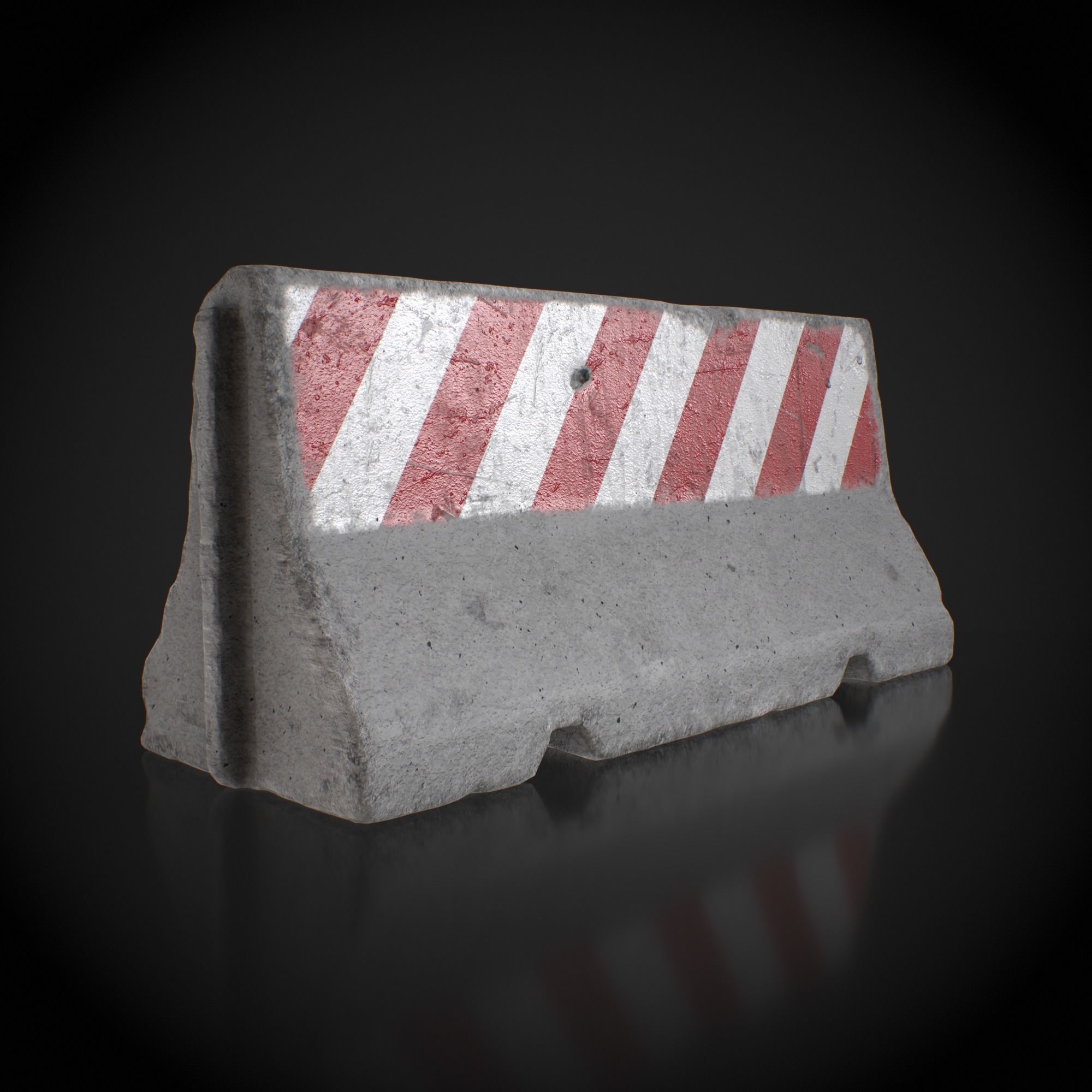 3D model Concrete Barrier Blocking Road VR / AR / low-poly | CGTrader