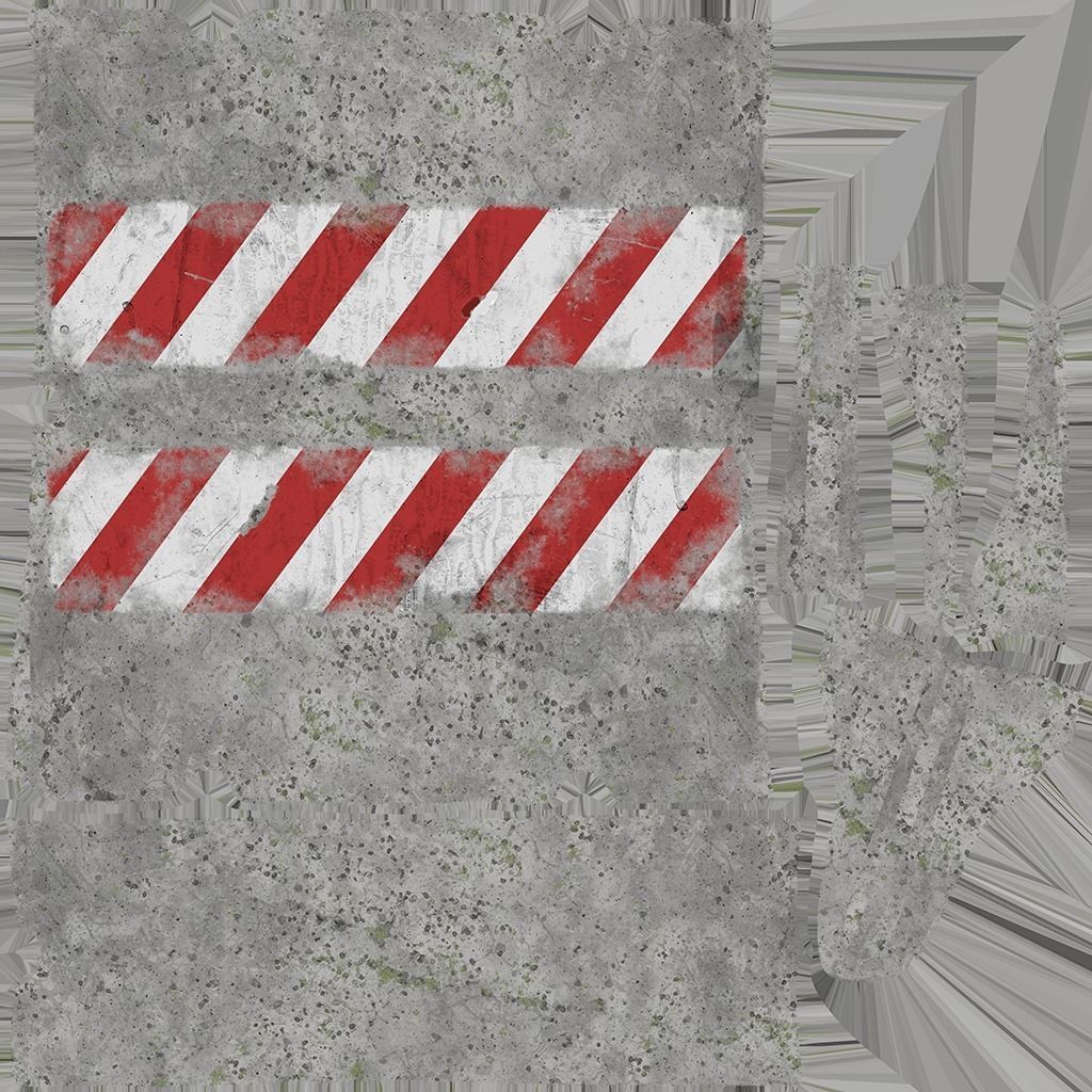 3D model Concrete Barrier Blocking Road VR / AR / low-poly | CGTrader