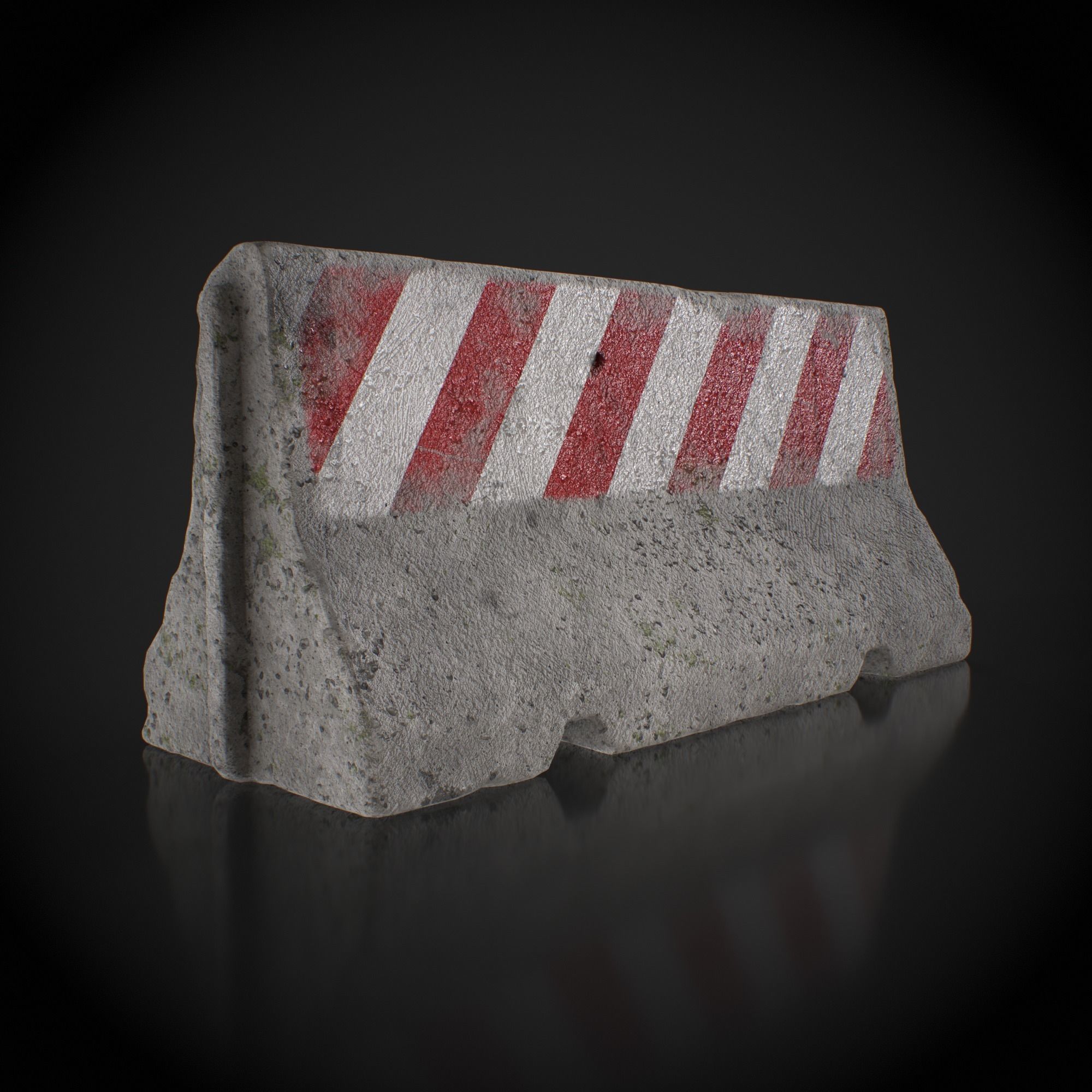 3D model Concrete Barrier Blocking Road VR / AR / low-poly | CGTrader
