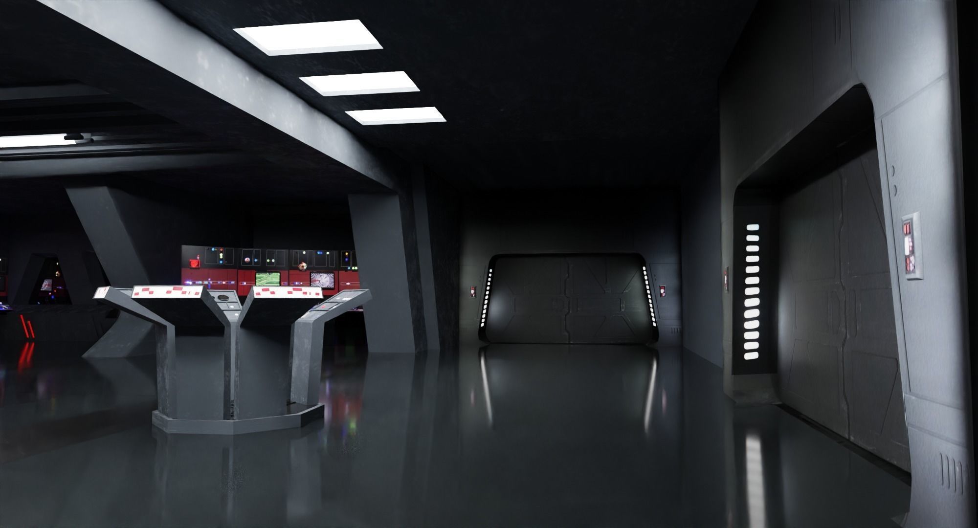 3D model Star Destroyer Bridge - Star Wars VR / AR / low-poly | CGTrader