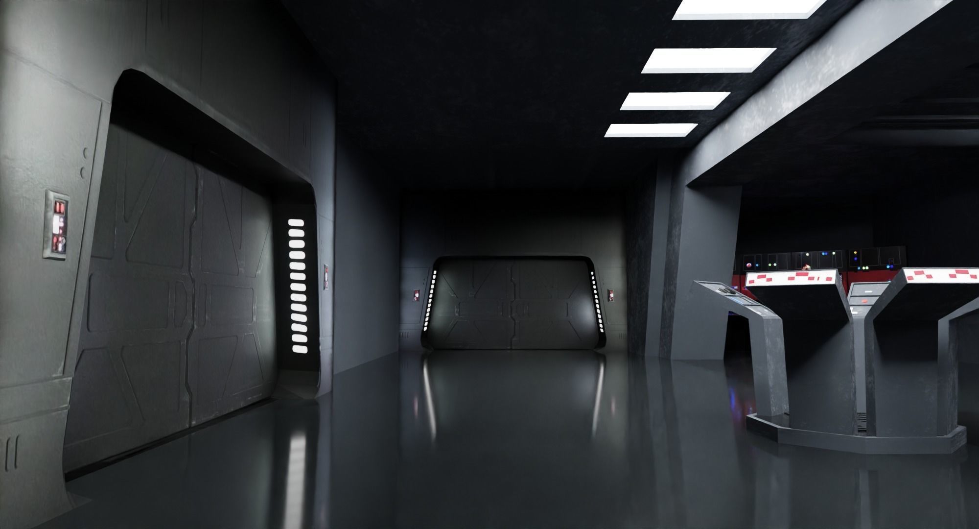 3D model Star Destroyer Bridge - Star Wars VR / AR / low-poly | CGTrader