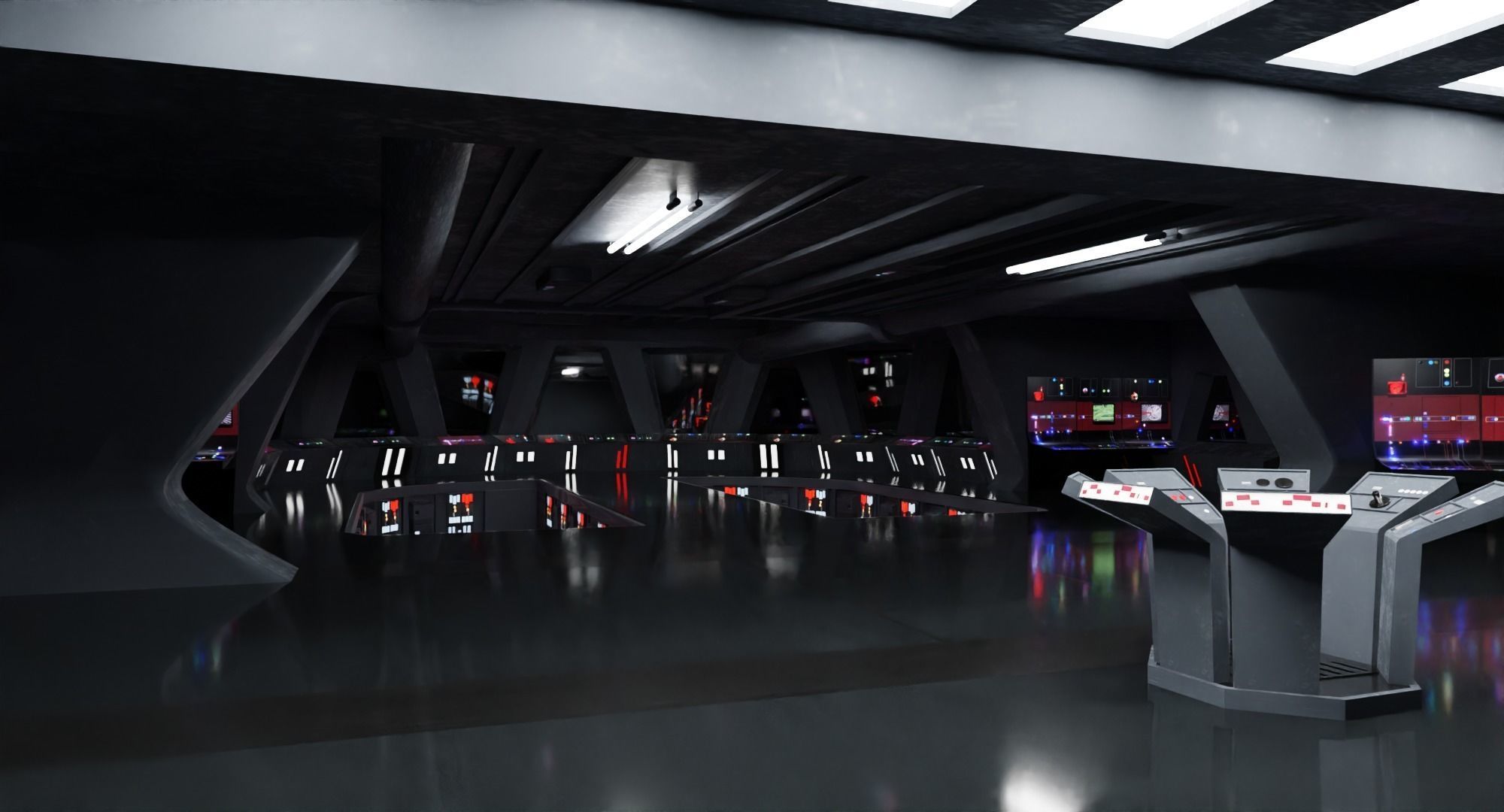 3D model Star Destroyer Bridge - Star Wars VR / AR / low-poly | CGTrader