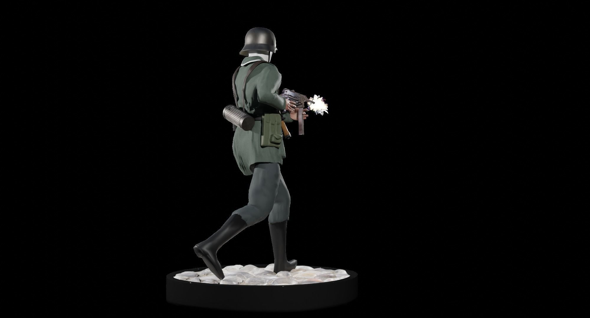3D model World War 2 German Soldier - Rigged VR / AR / low-poly | CGTrader