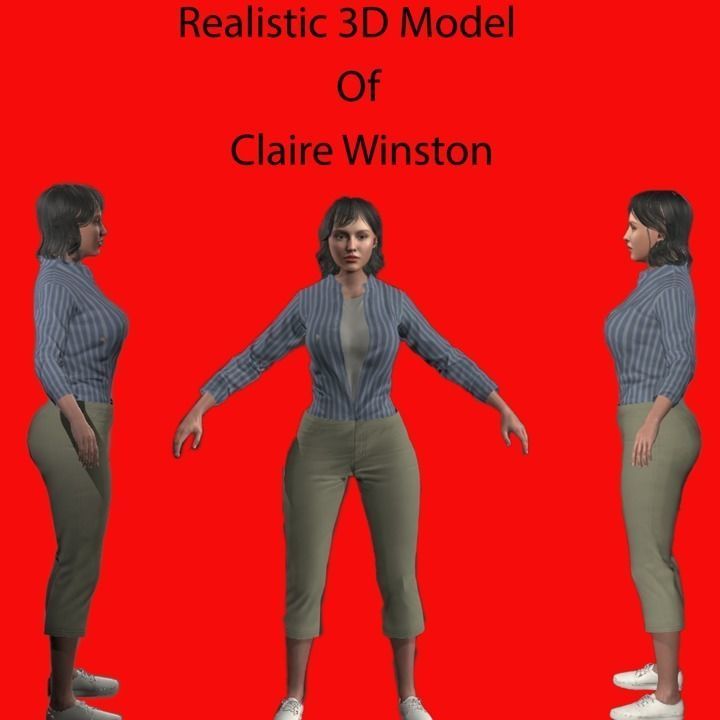3D model Claire Winston VR / AR / low-poly | CGTrader