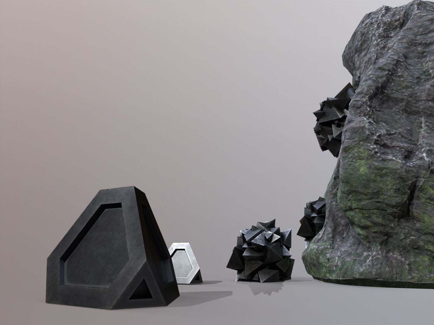 3D model Magnetite ore and refined magnetite resource deposit VR / AR ...