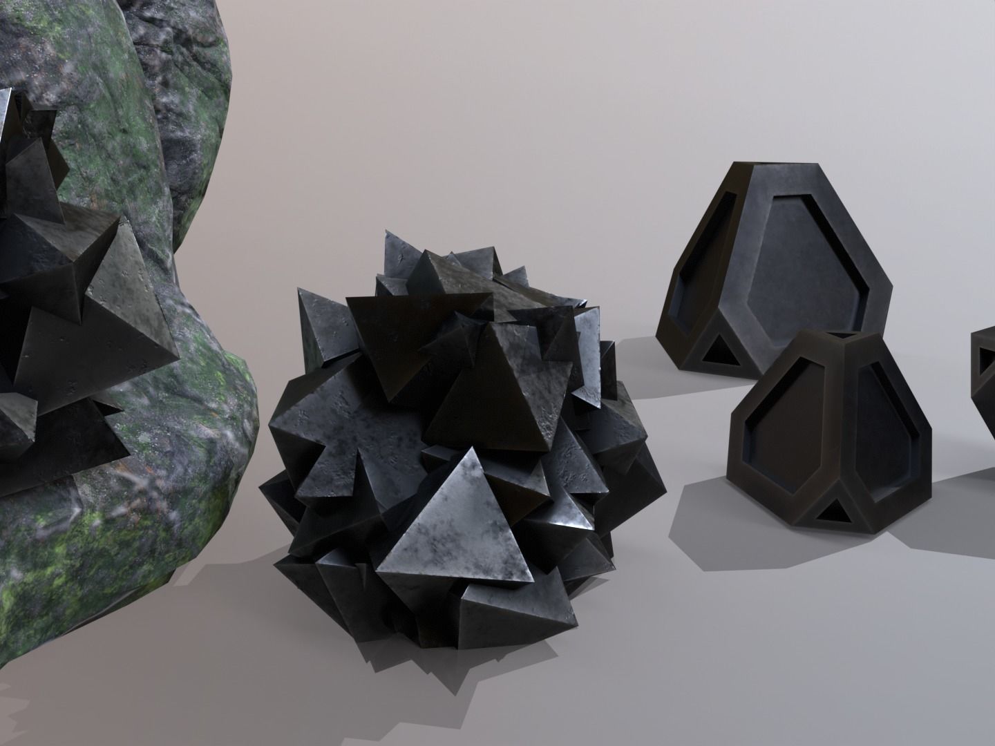 3D model Magnetite ore and refined magnetite resource deposit VR / AR ...