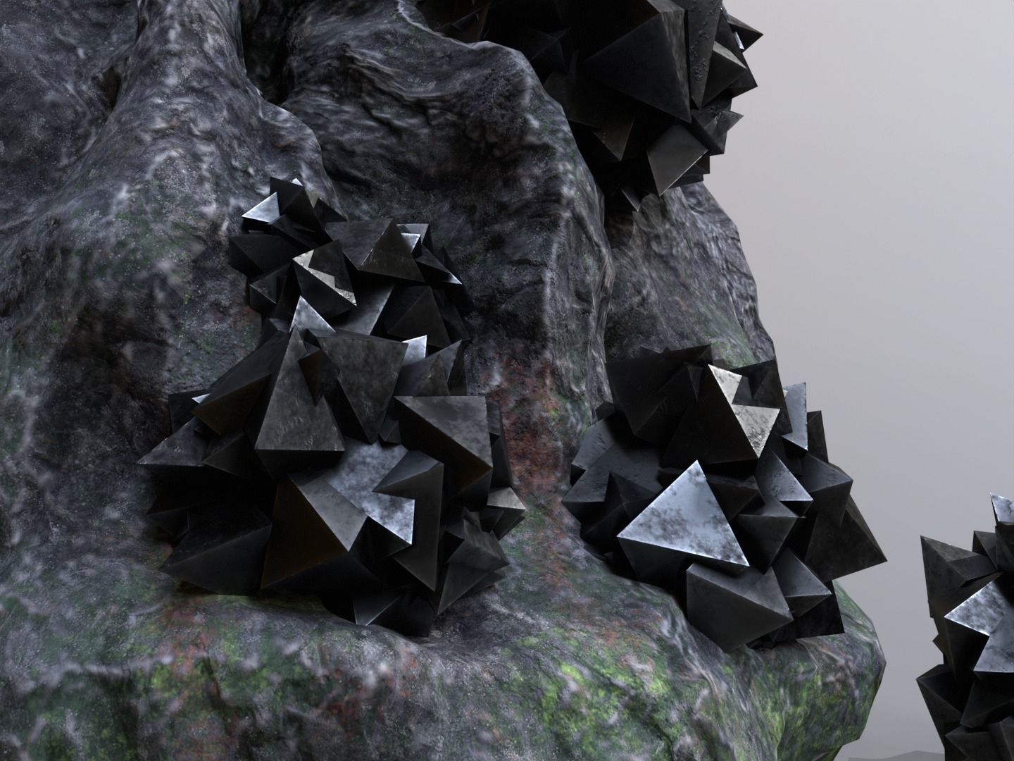 3D model Magnetite ore and refined magnetite resource deposit VR / AR ...