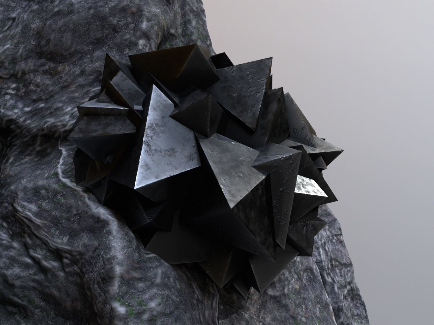 3D model Magnetite ore and refined magnetite resource deposit VR / AR ...