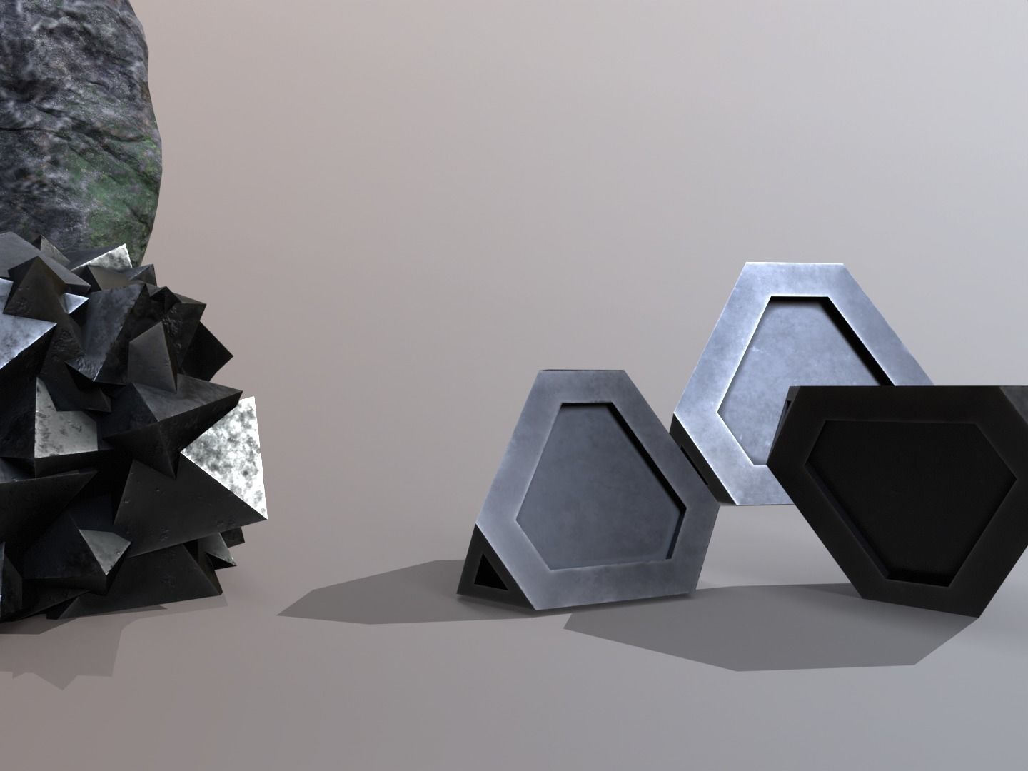 3D model Magnetite ore and refined magnetite resource deposit VR / AR ...