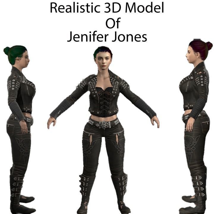 3D model Jennifer Jones VR / AR / low-poly | CGTrader