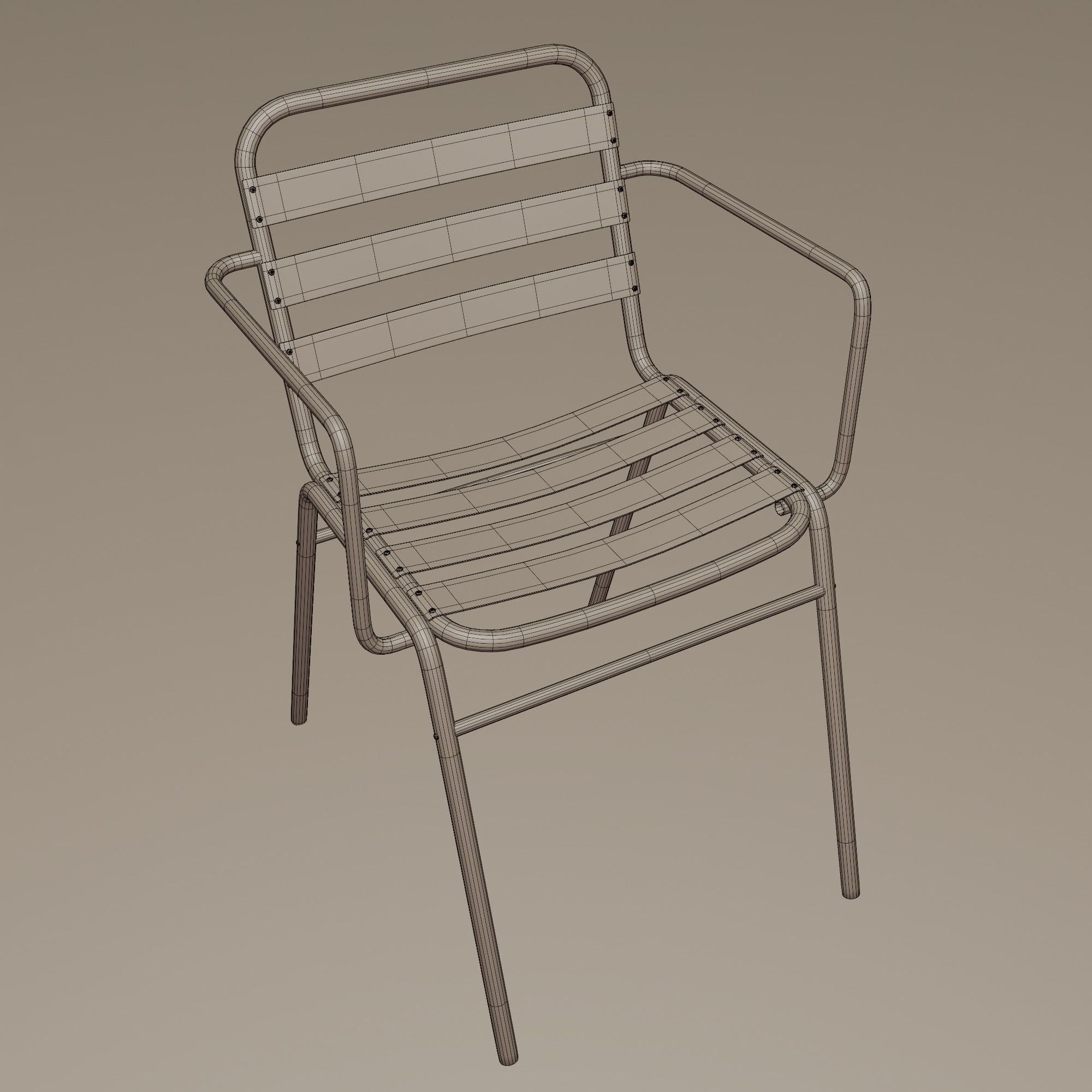 3D model Stackable Stainless Steel Chair VR / AR / low-poly | CGTrader