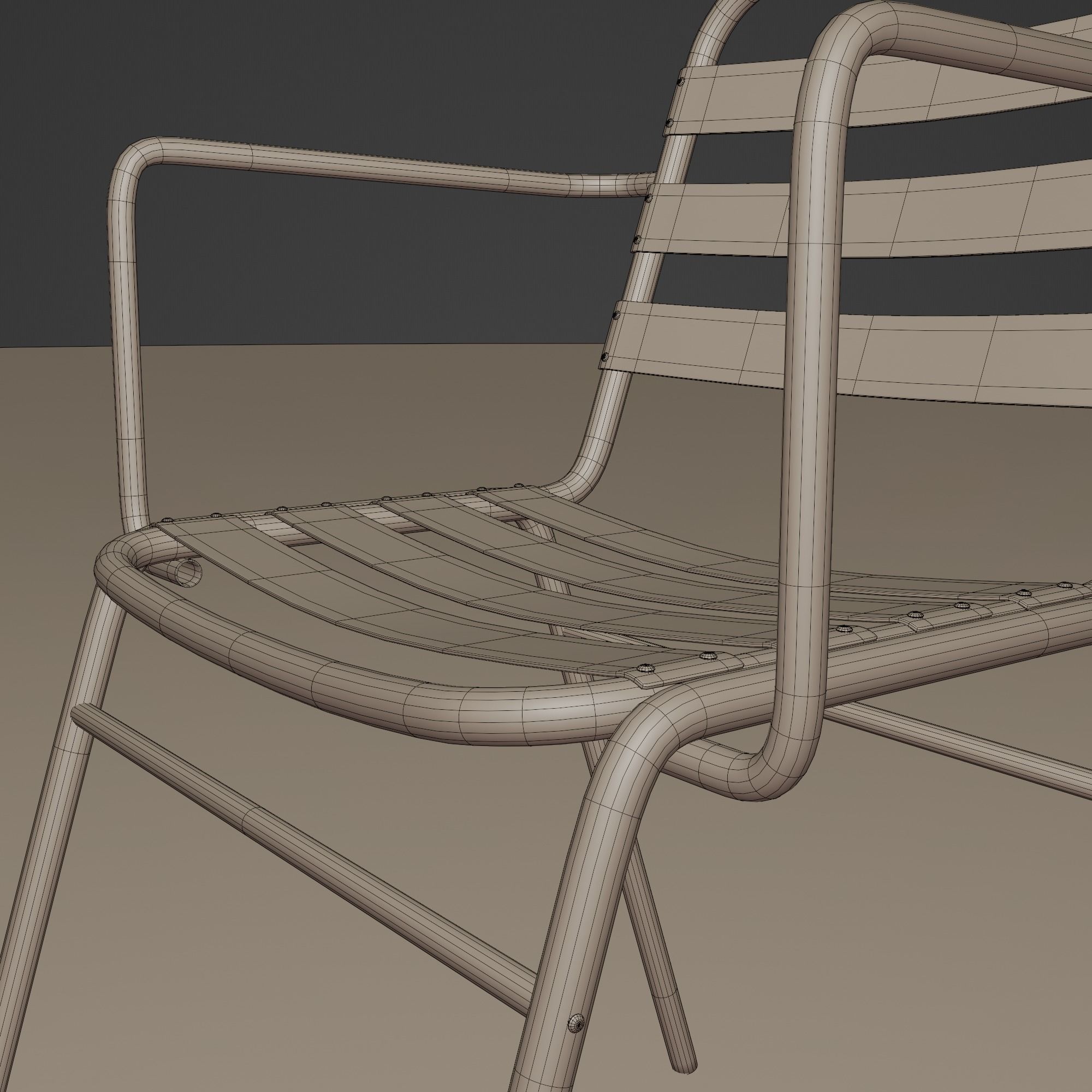 3D model Stackable Stainless Steel Chair VR / AR / low-poly | CGTrader