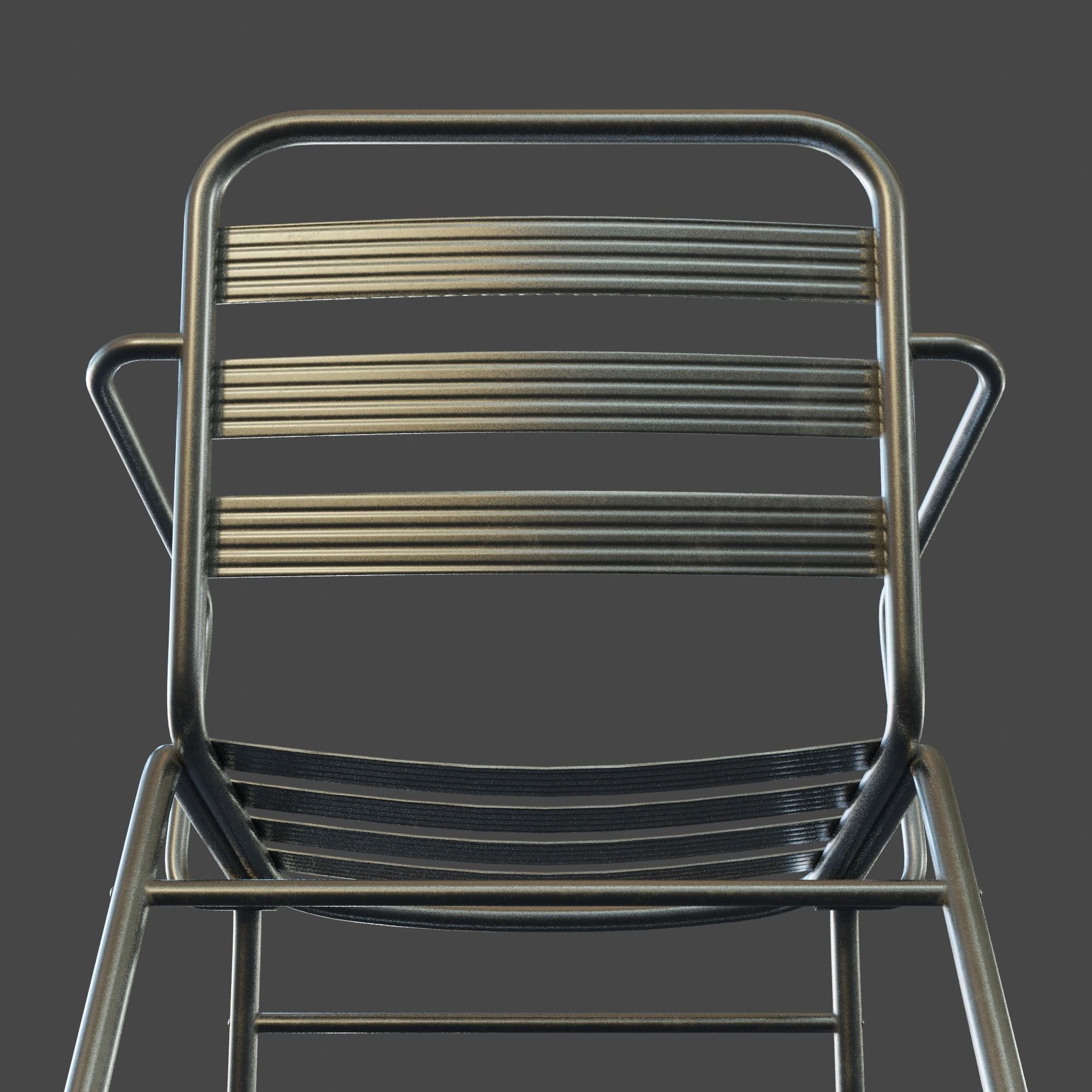 3D model Stackable Stainless Steel Chair VR / AR / low-poly | CGTrader