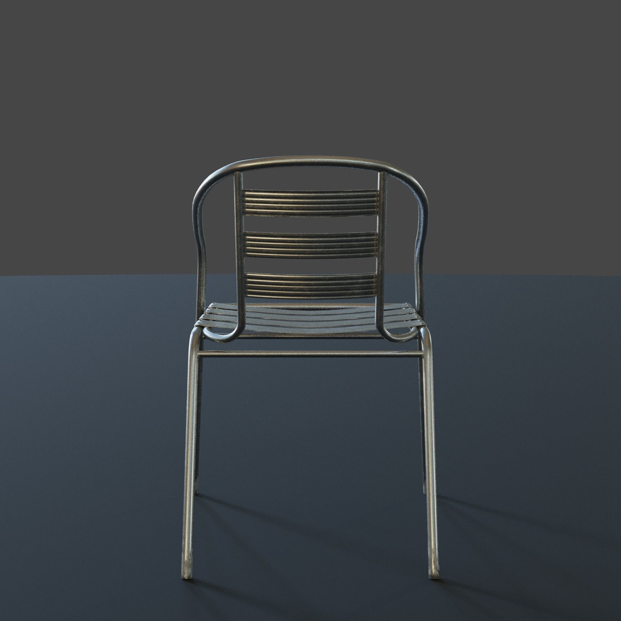 3D model Stackable Stainless Steel Chair VR / AR / low-poly | CGTrader