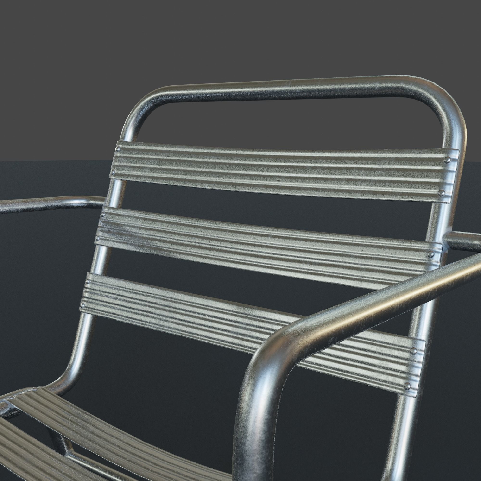 3D model Stackable Stainless Steel Chair VR / AR / low-poly | CGTrader
