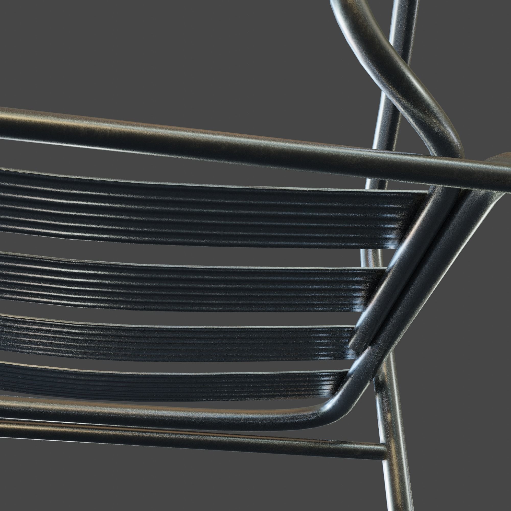3D model Stackable Stainless Steel Chair VR / AR / low-poly | CGTrader