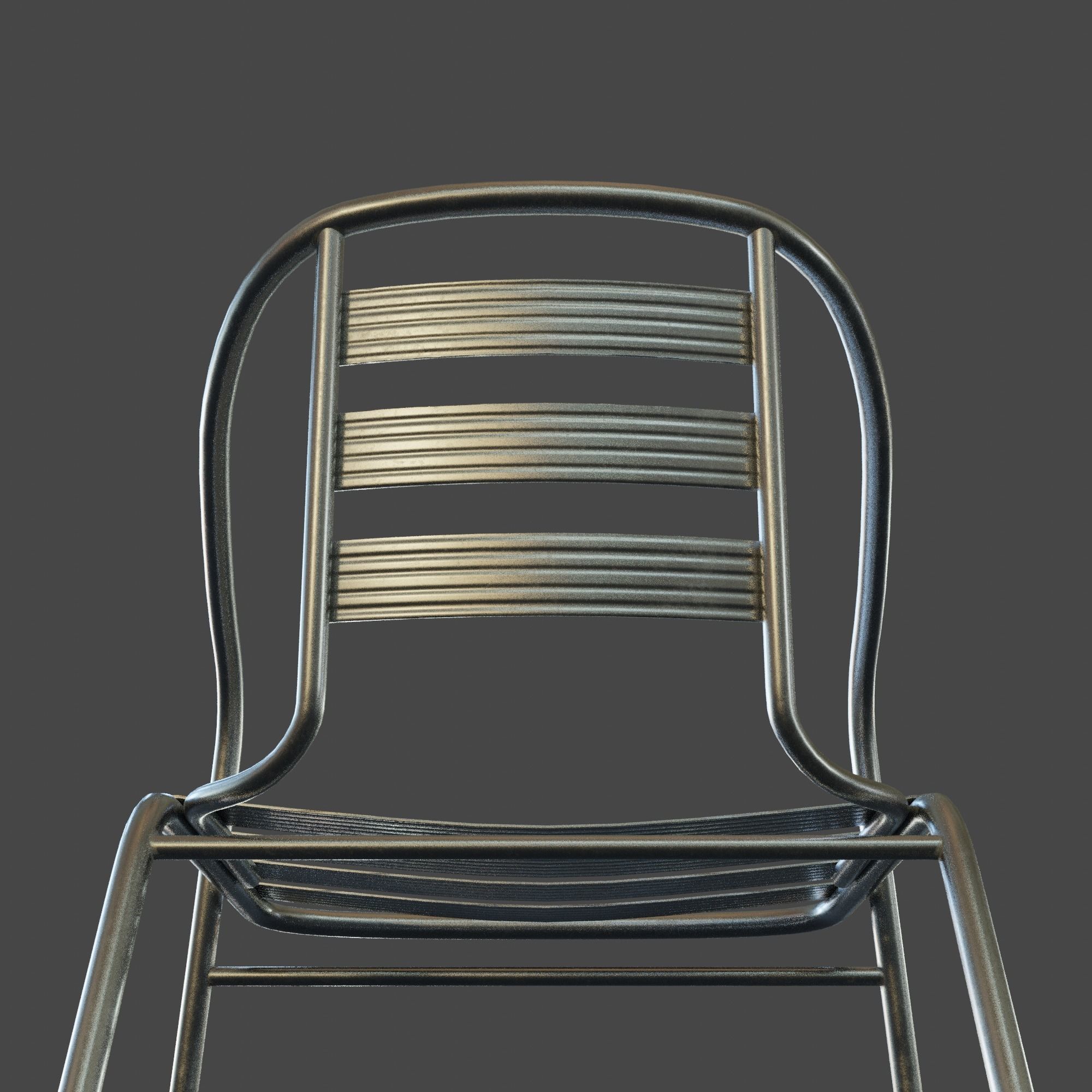 3D model Stackable Stainless Steel Chair VR / AR / low-poly | CGTrader