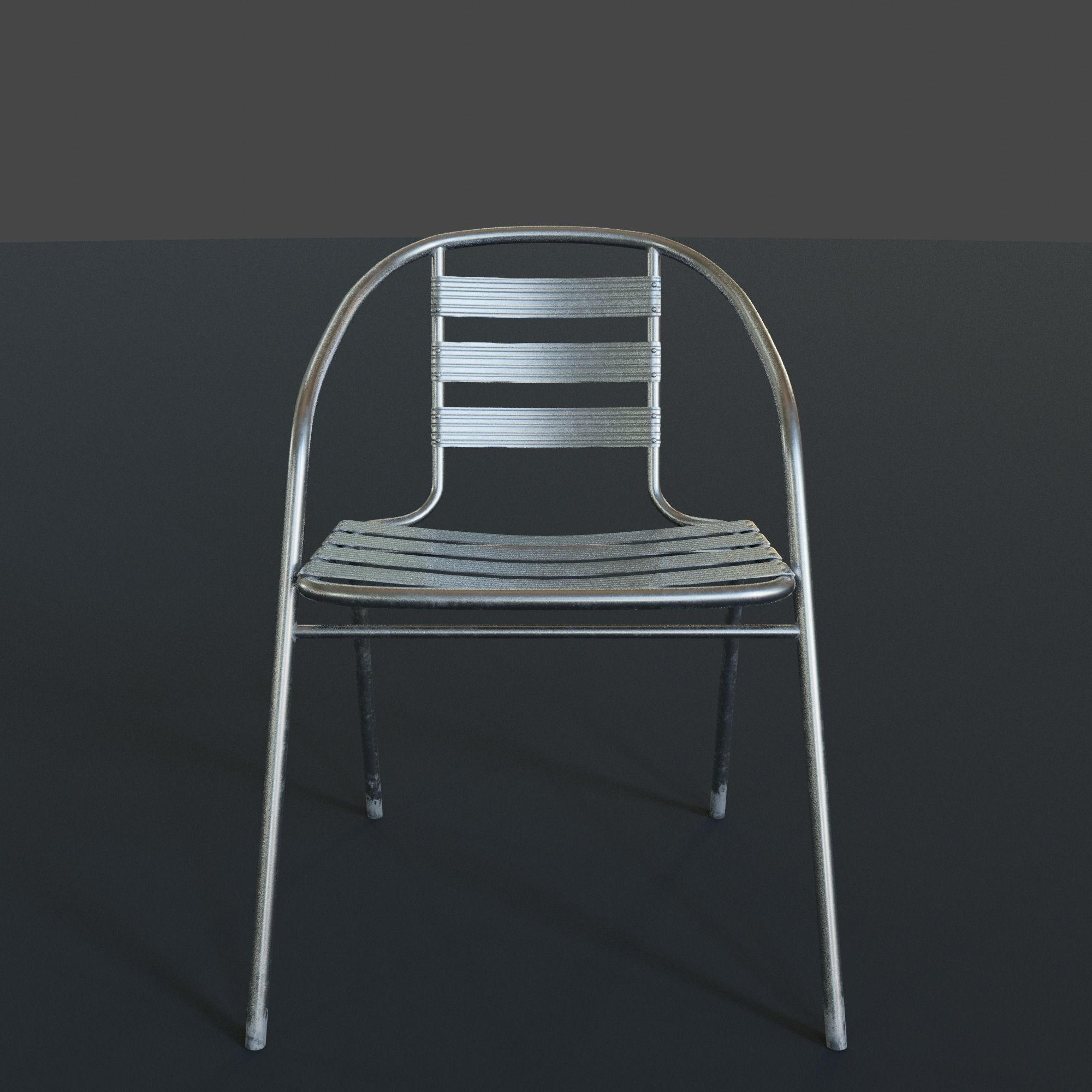 3D model Stackable Stainless Steel Chair VR / AR / low-poly | CGTrader