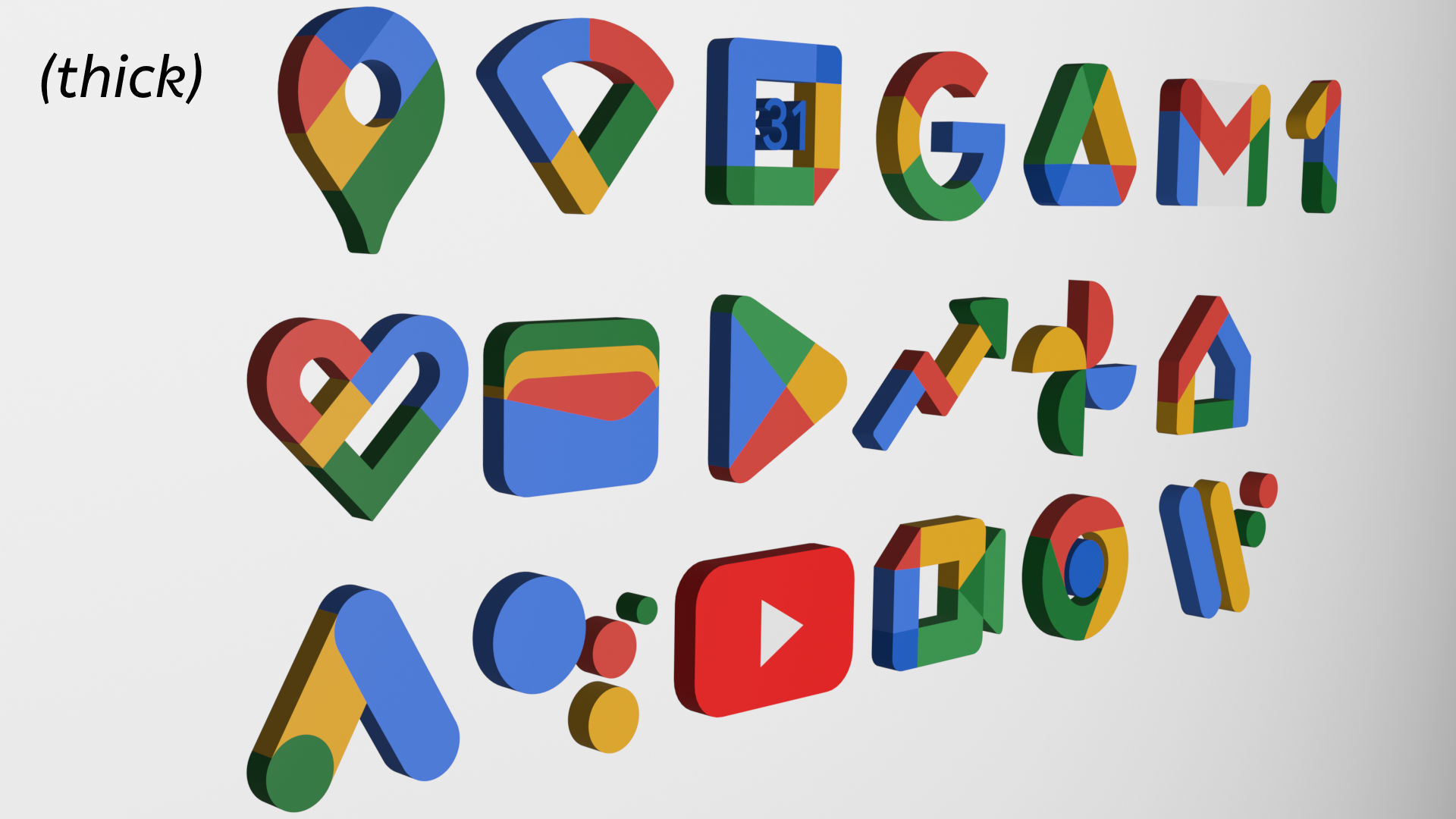 3D model 3D Google Apps Icons Pack VR / AR / low-poly | CGTrader