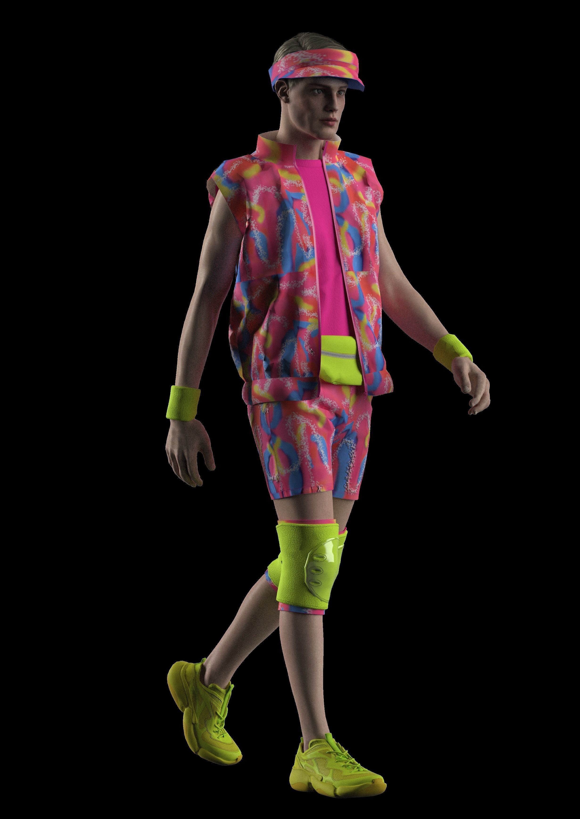 Barbie Ken Skate Ouitfits Modeling in Clo3D - Marvelous Designer 3D ...