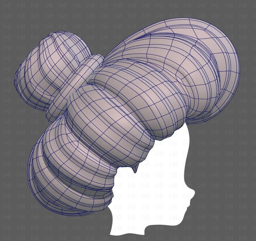 3D model Base Hair for girl V56 VR / AR / low-poly | CGTrader