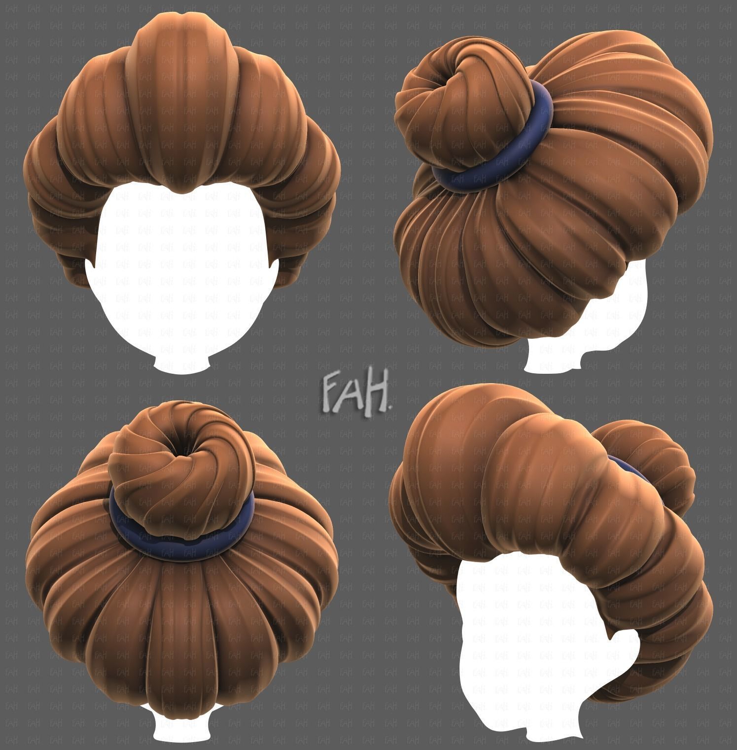 3D model Base Hair for girl V56 VR / AR / low-poly | CGTrader