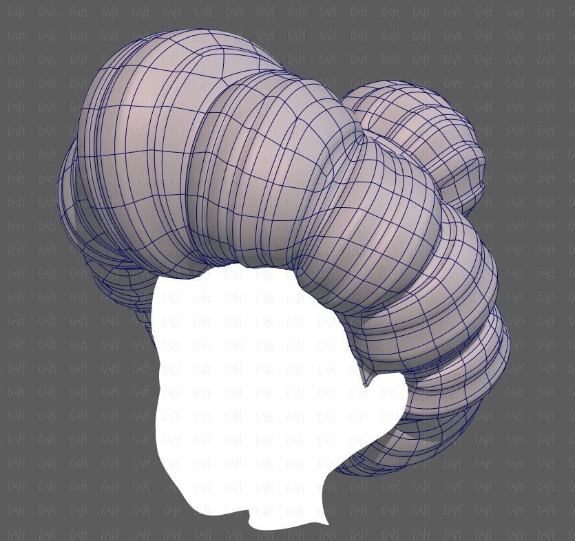 3D model Base Hair for girl V56 VR / AR / low-poly | CGTrader