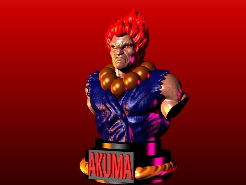 AKUMA STREET FIGHTER CAPCOM VIDEOGAME 3D model 3D printable | CGTrader