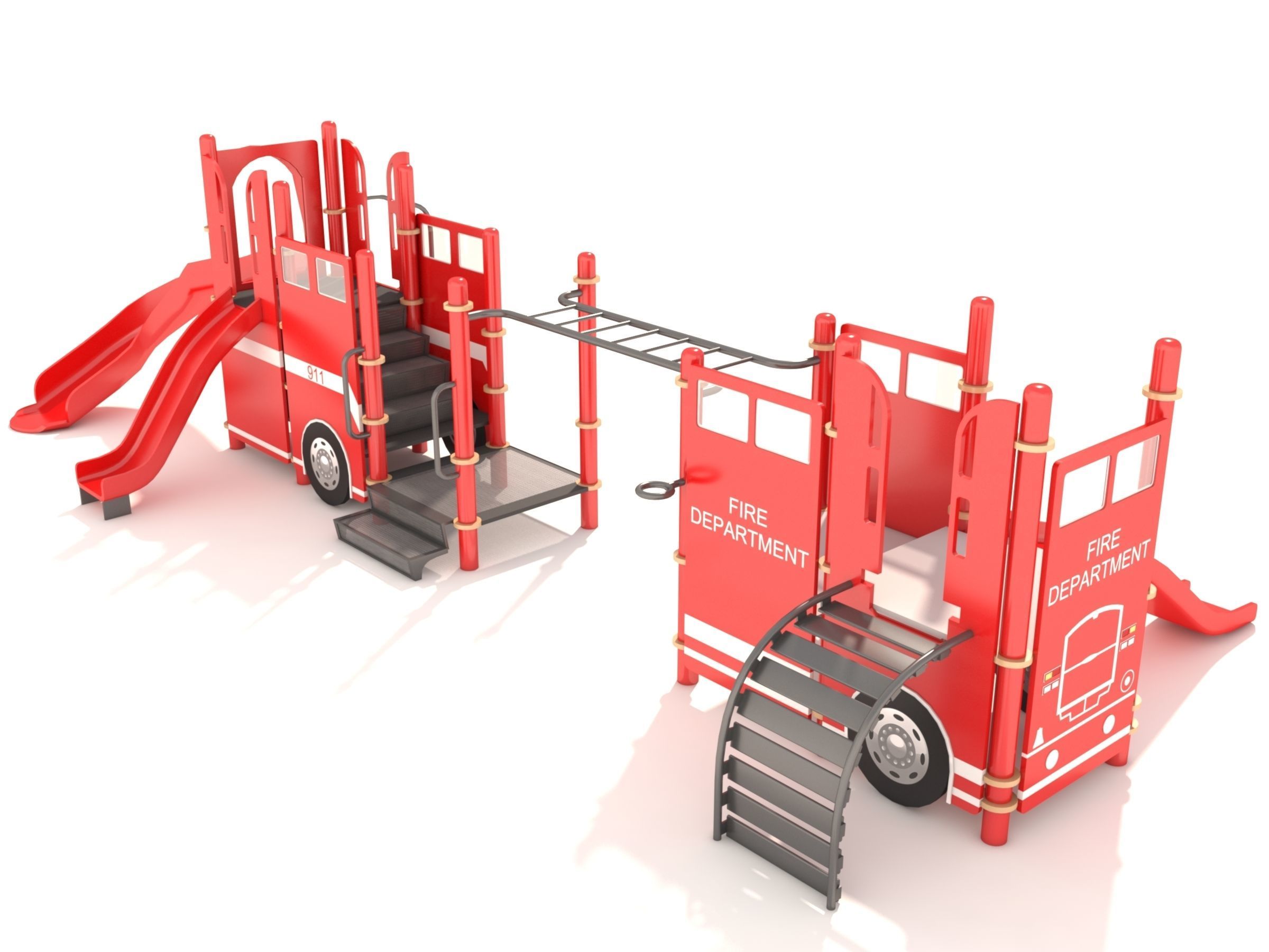 Kids Playground - Fire Department Theme 3D model | CGTrader
