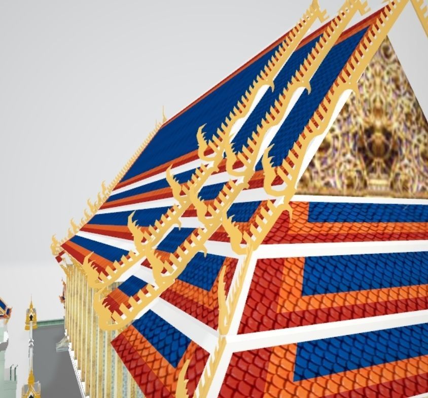 Ubosot and the Emerald Buddha 3D model | CGTrader