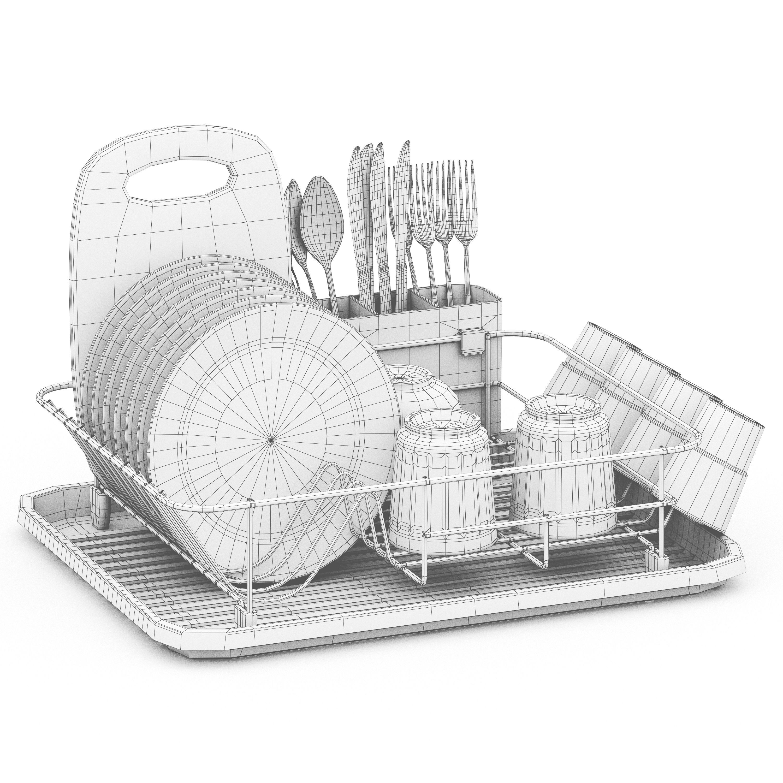 Rubber Dish Rack 3D model | CGTrader