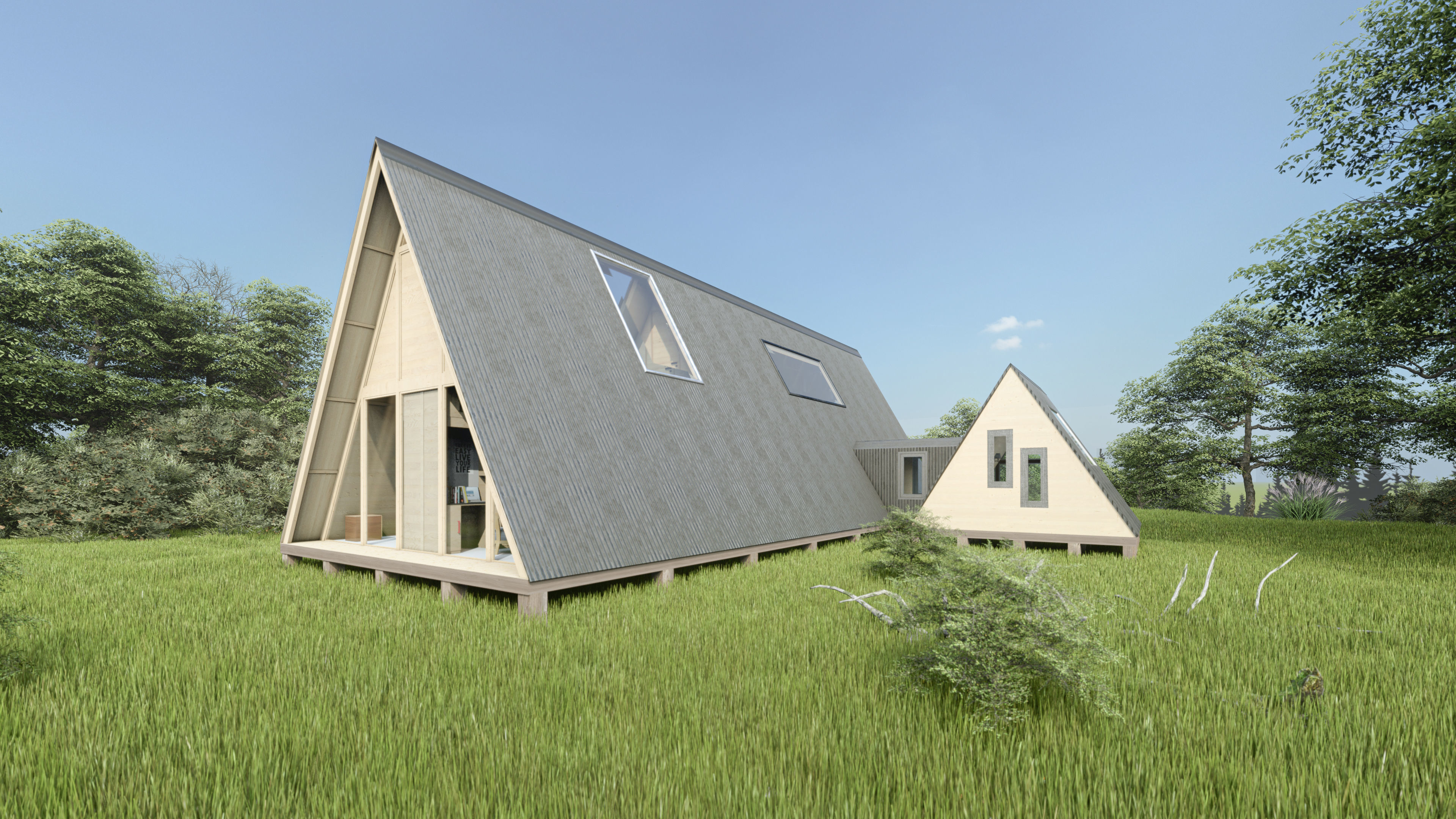 Double A - Frame House 3D model | CGTrader
