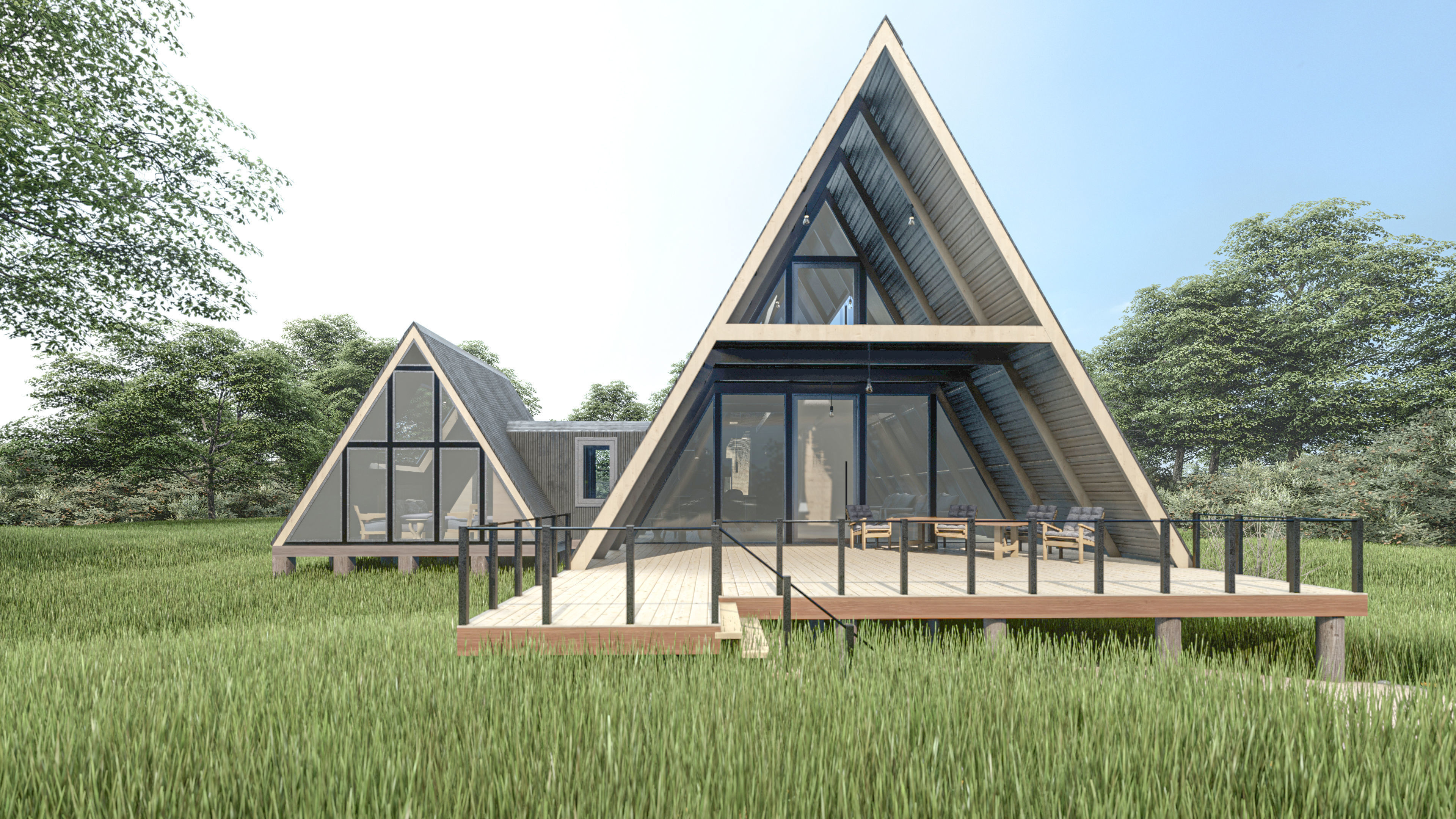 Double A - Frame House 3D model | CGTrader