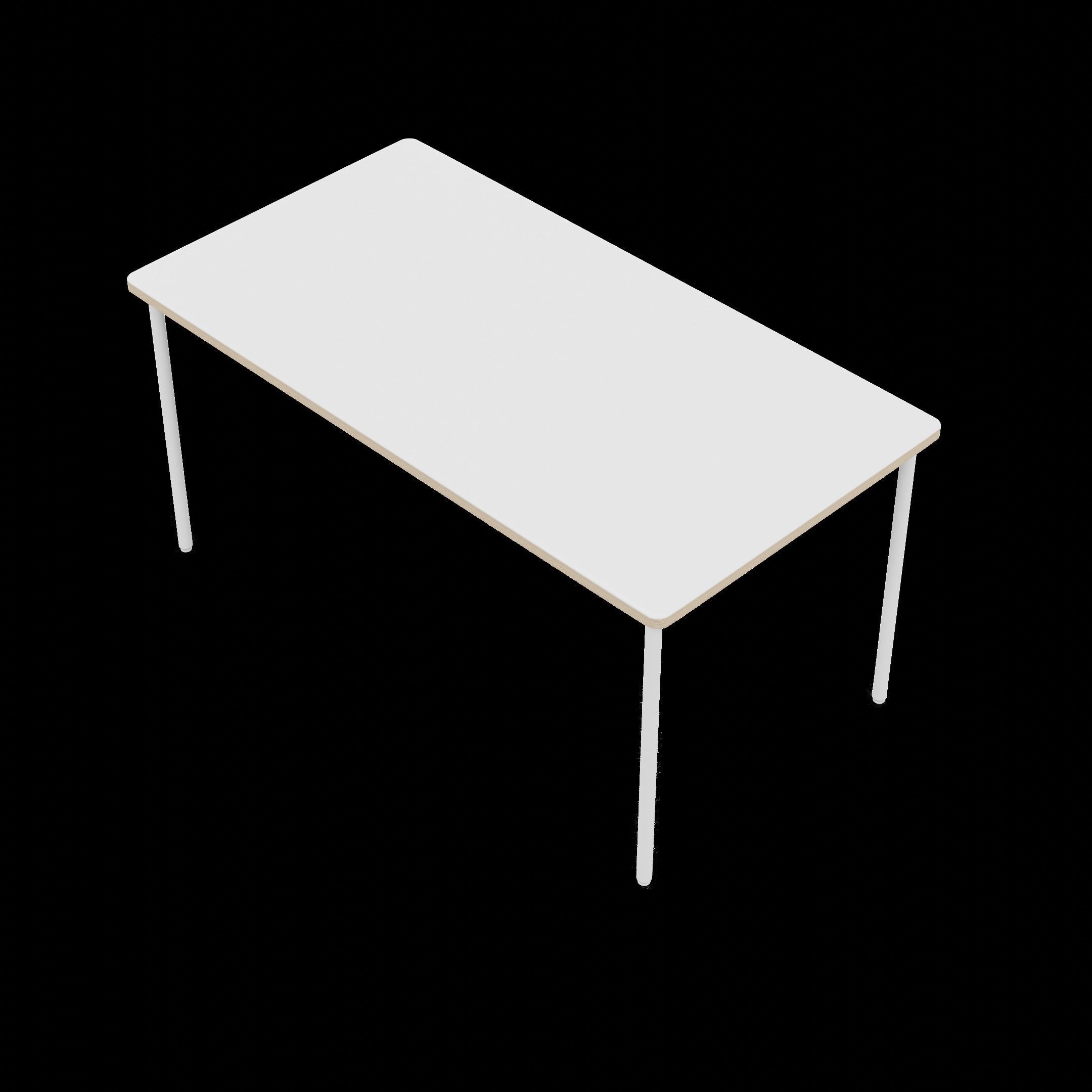 3D model Simple white desk VR / AR / low-poly | CGTrader