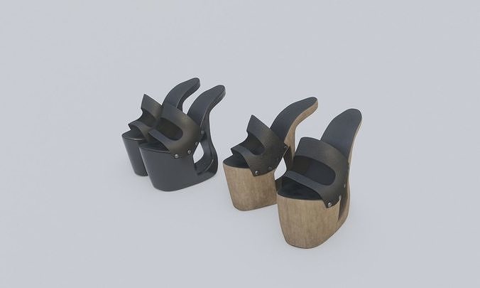 3D model Gemmei Shoes Wedge VR / AR / low-poly | CGTrader
