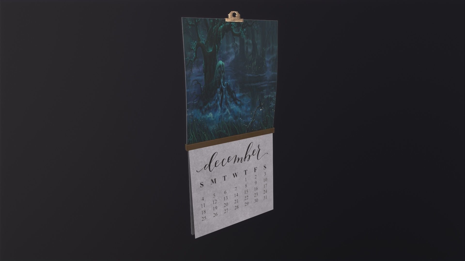 3D model Calendar 3D Model VR / AR / low-poly | CGTrader