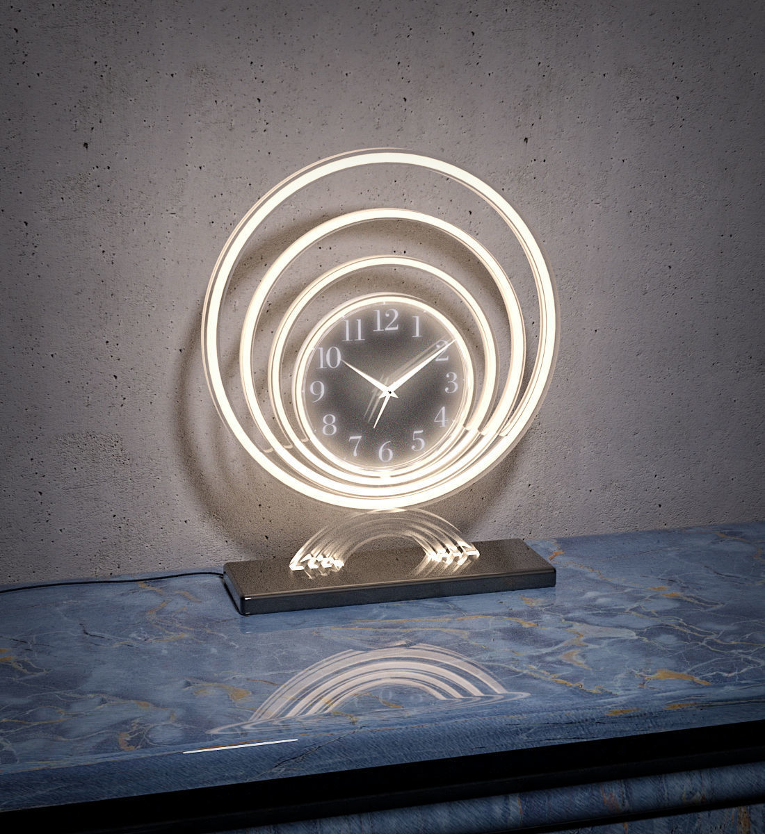 Modern Glass Clock Daz 3D model | CGTrader