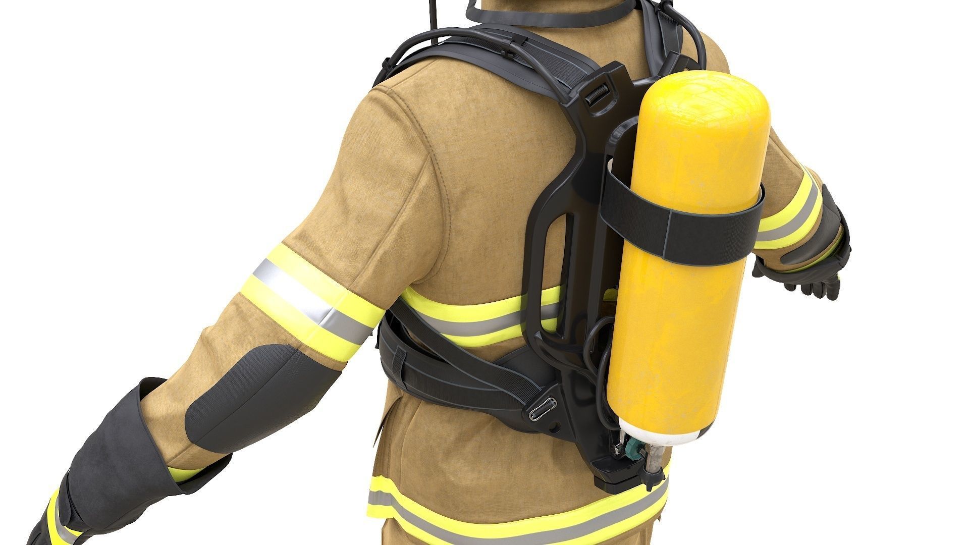 3D model Realistic 3D model of Man Firefighter - Modular - Rigged VR ...