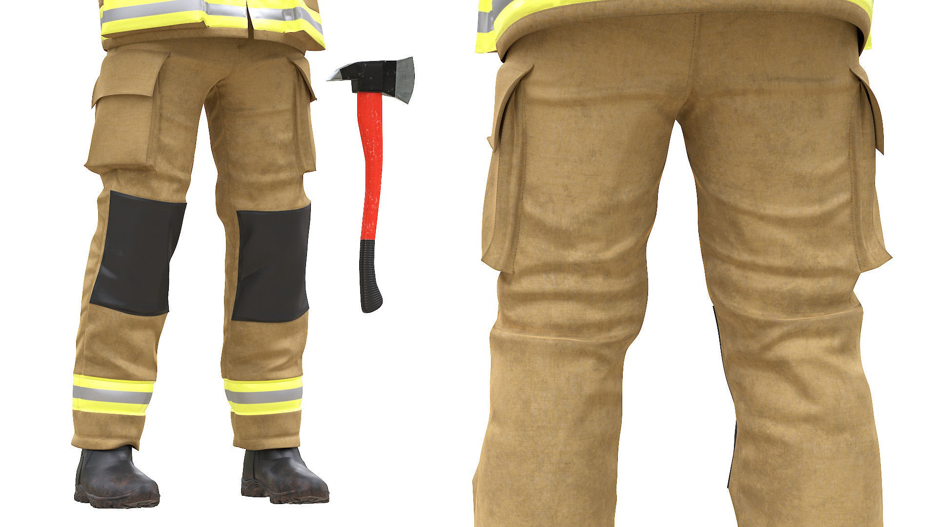 3D model Realistic 3D model of Man Firefighter - Modular - Rigged VR ...