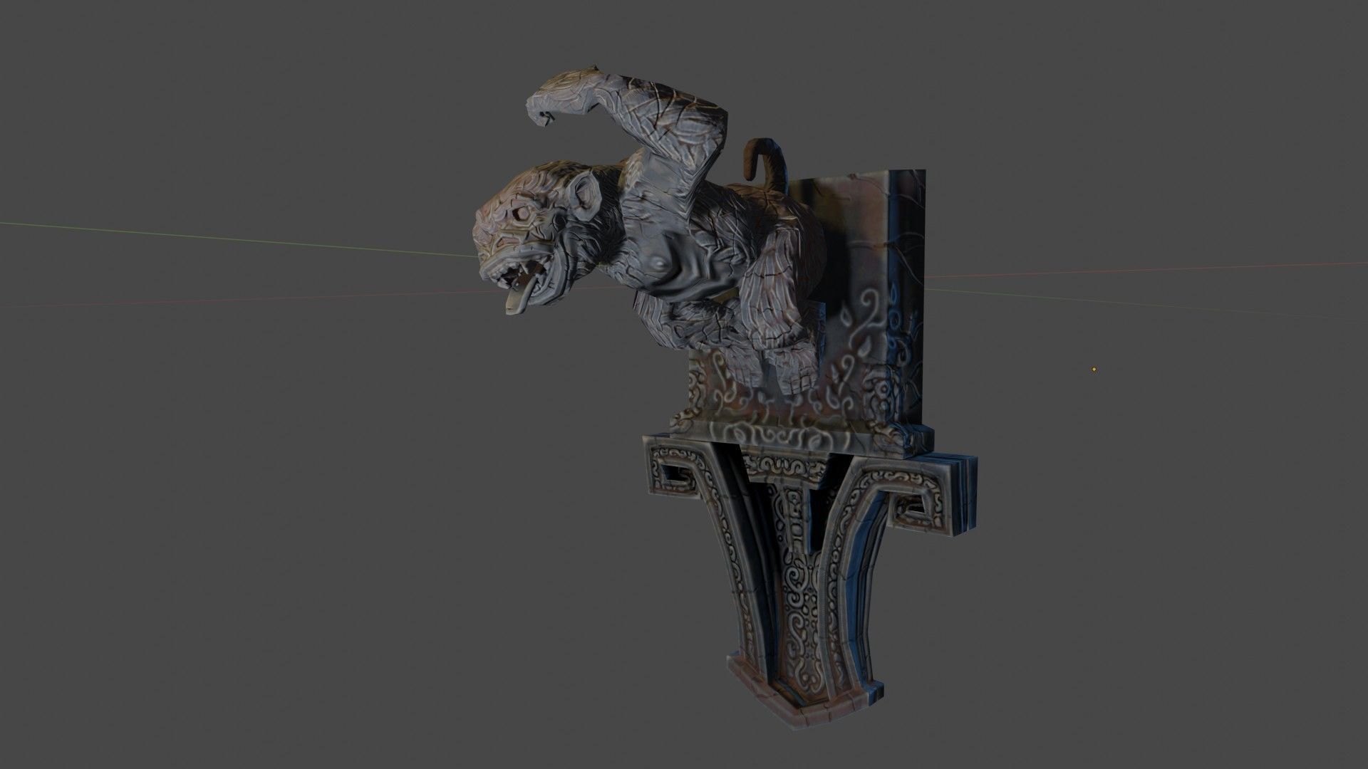 3D model Low Poly Rigged Gargoyle Monkey VR / AR / low-poly | CGTrader