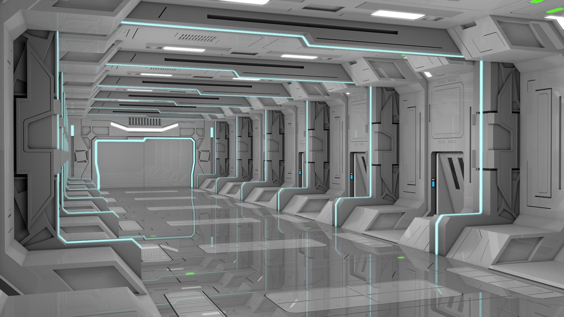 Sci Fi Interior 3D model | CGTrader