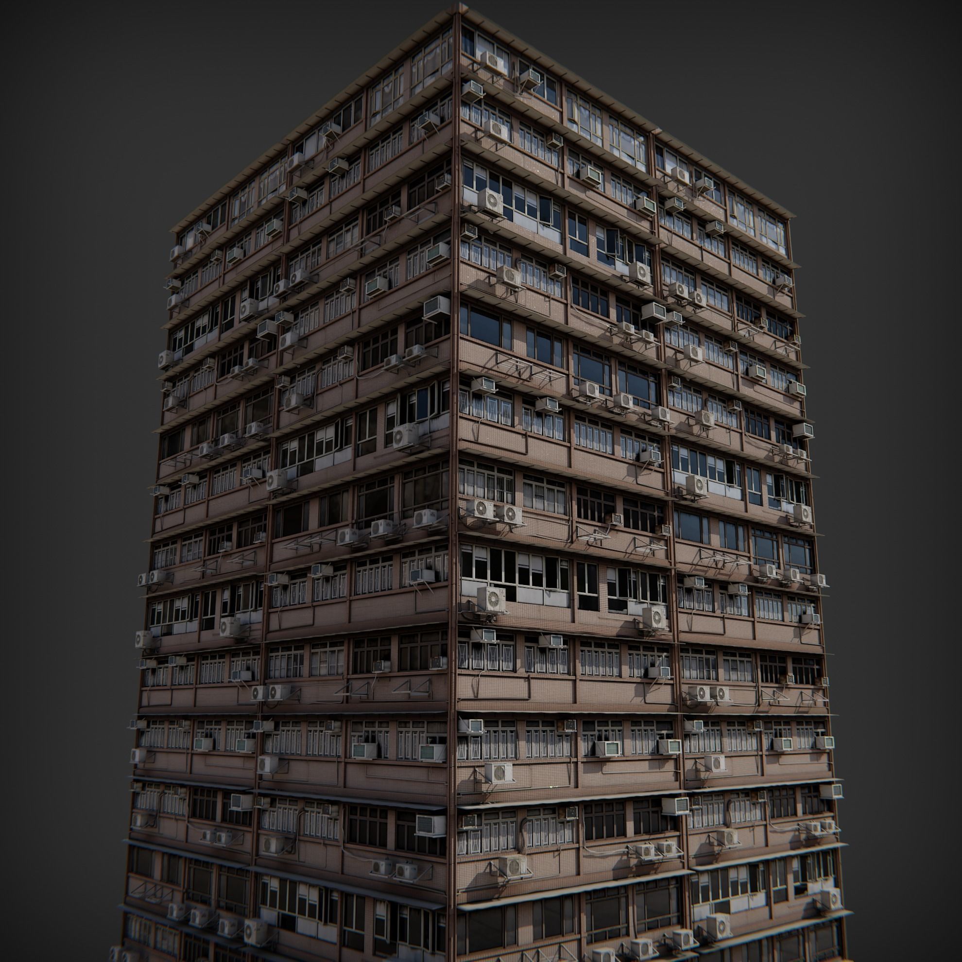 3D model Dystopian Asian Building 3 VR / AR / low-poly | CGTrader