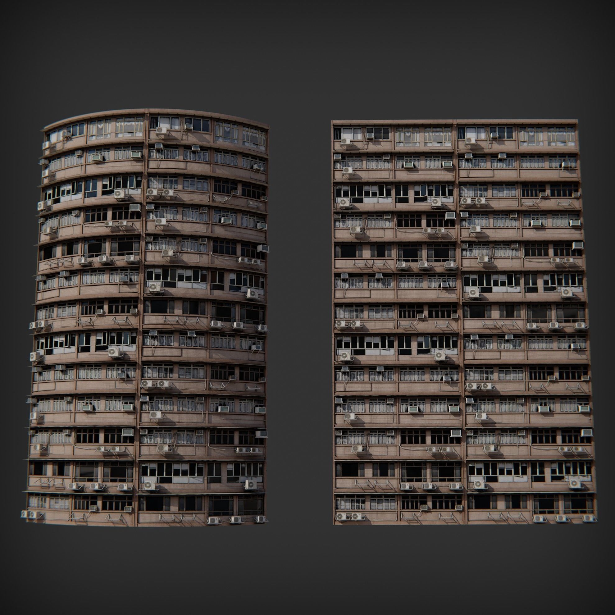 3D model Dystopian Asian Building 3 VR / AR / low-poly | CGTrader
