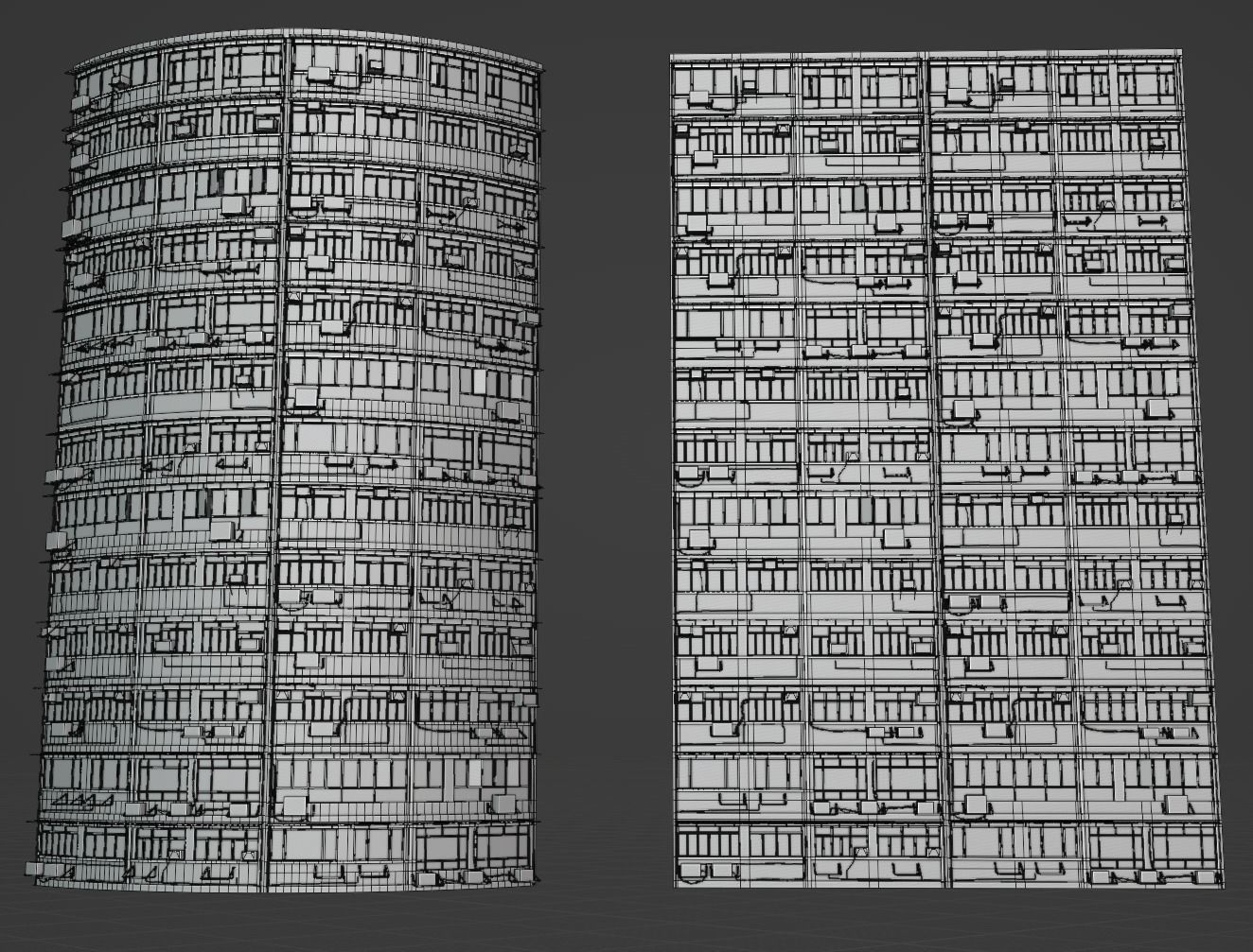 3D model Dystopian Asian Building 3 VR / AR / low-poly | CGTrader