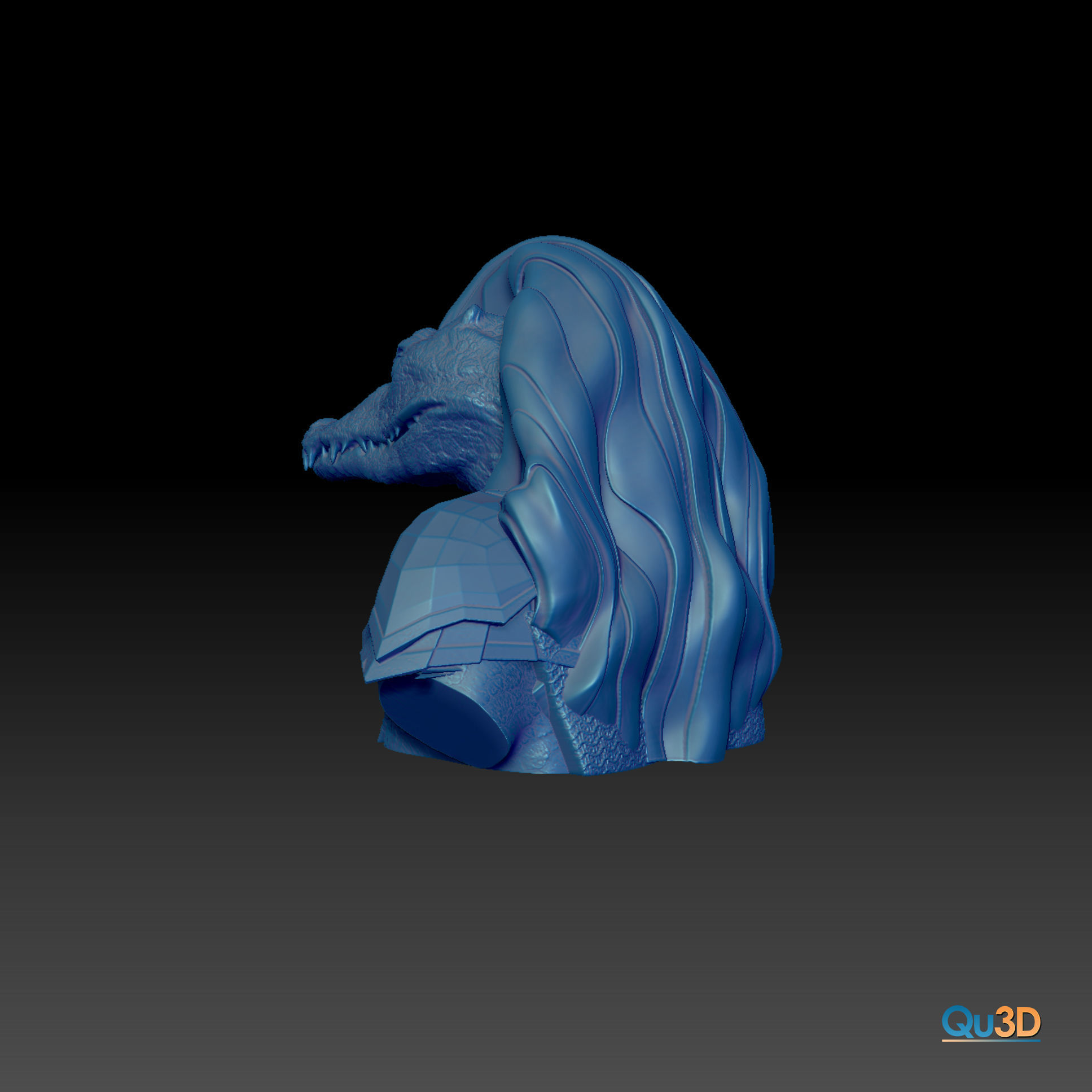 Egyptian God Sobek - Anubis Bust 3D model 3D printable | CGTrader