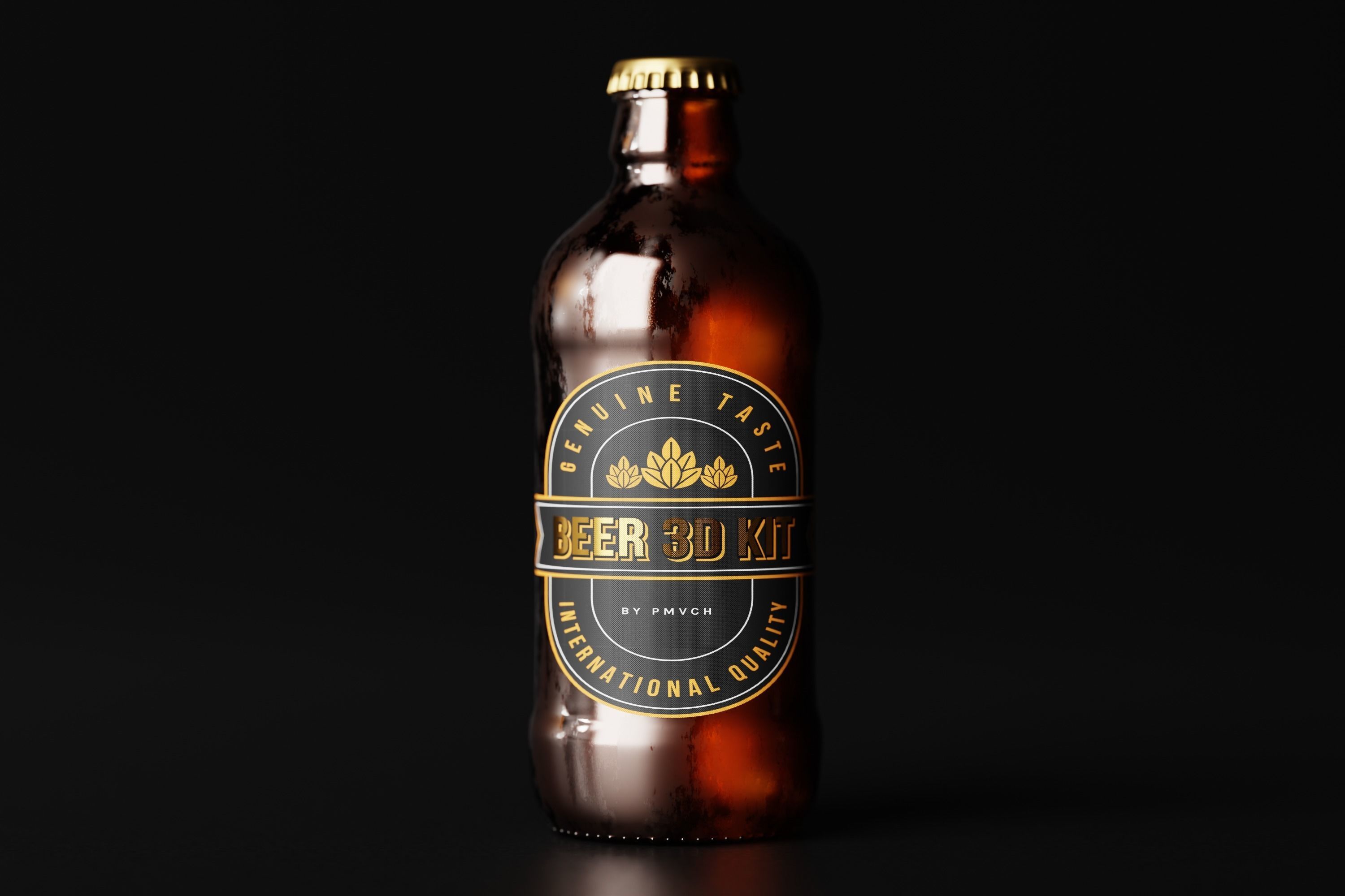 3D model Stubby Beer Bottle VR / AR / low-poly | CGTrader