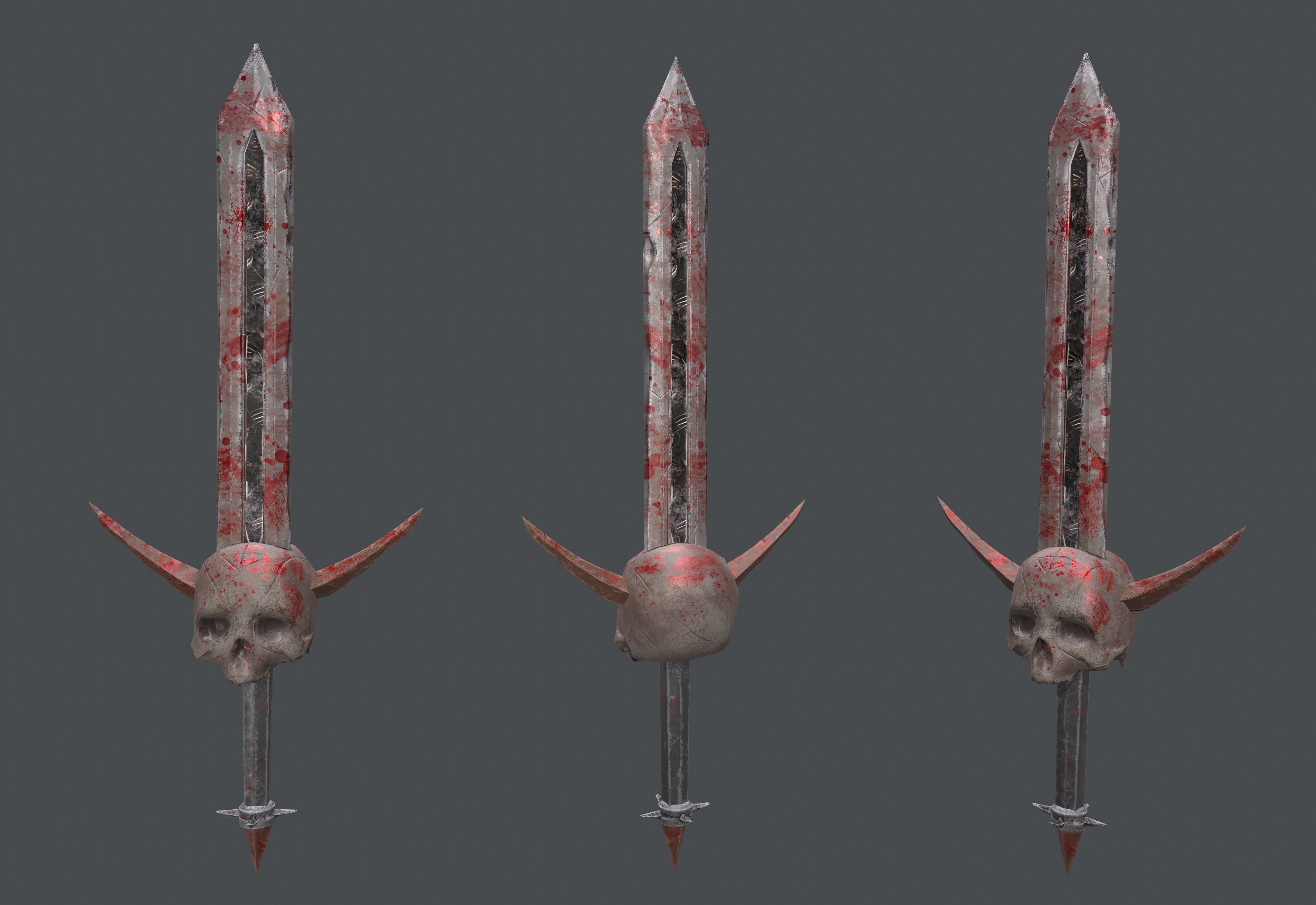 Low Poly Skeleton Sword - FOR FREE free VR / AR / low-poly 3D model ...