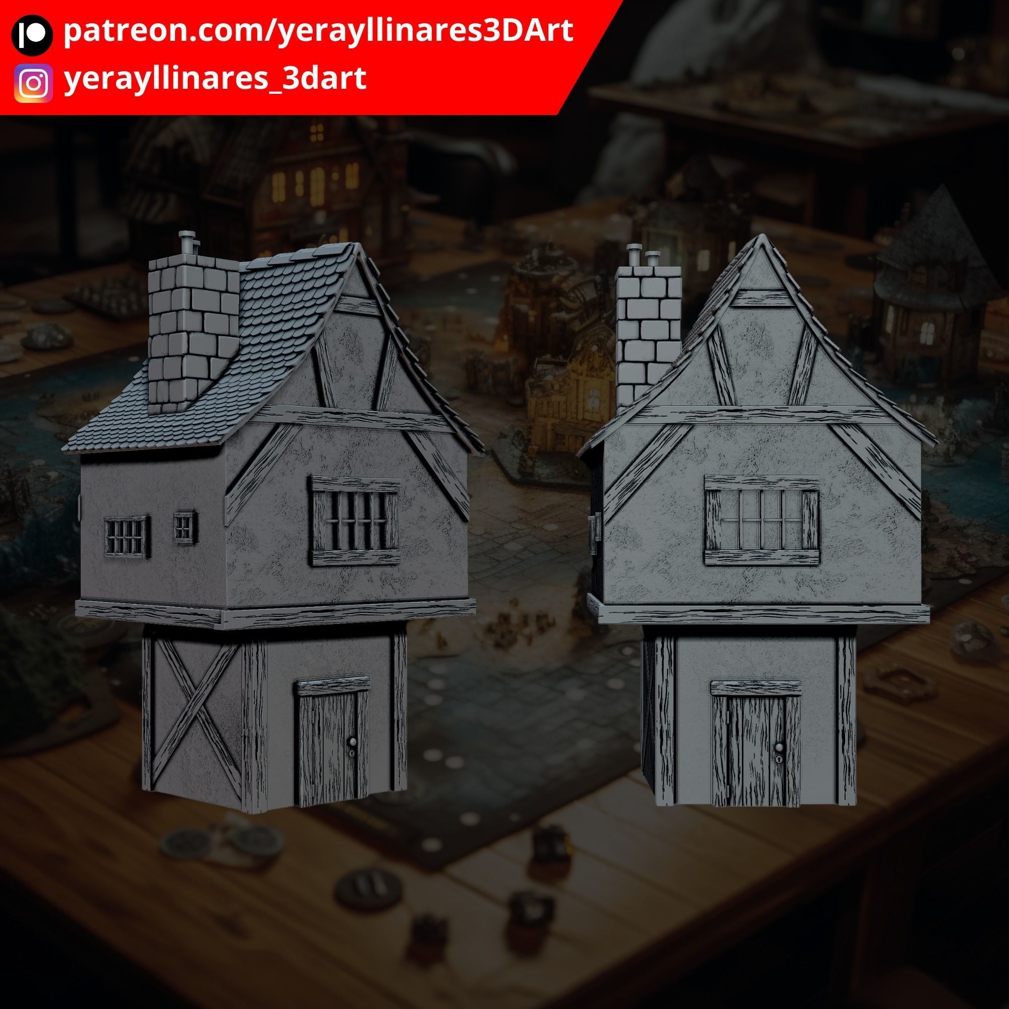 Cottage 2 - Wargaming Terrain 3D print model 3D model 3D printable ...
