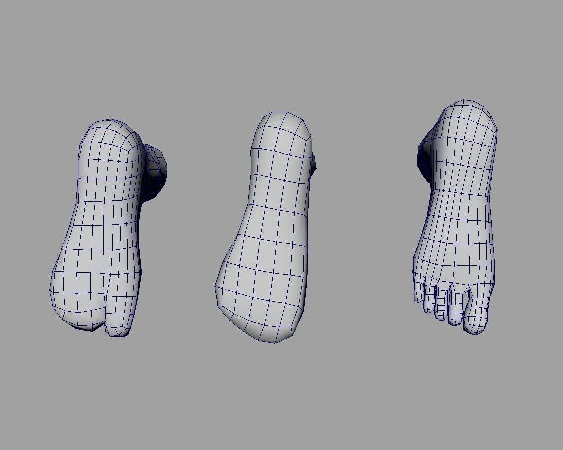 3D model LP Foot base mesh Low-poly 3D model VR / AR / low-poly | CGTrader