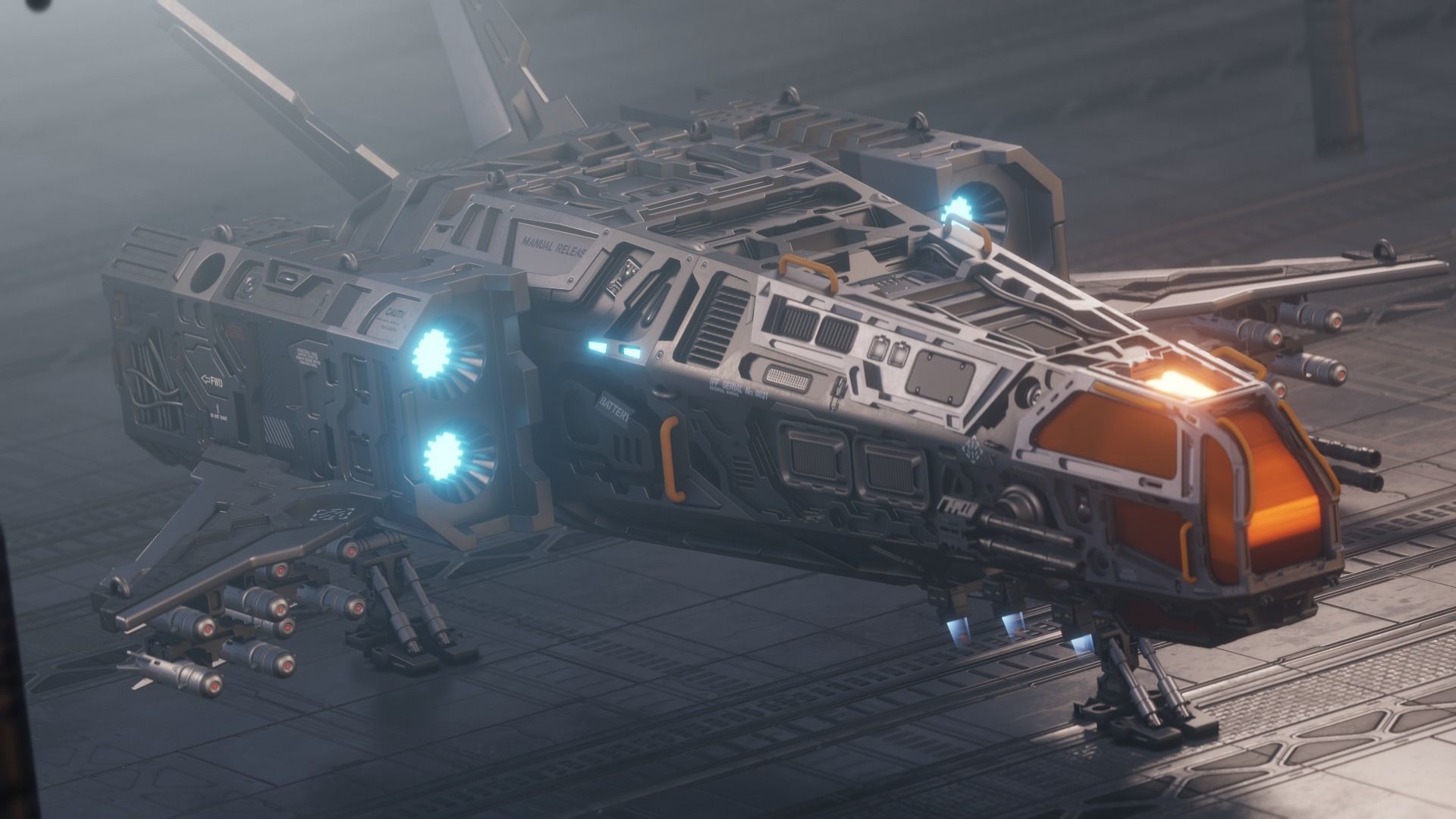 SpaceShip free 3D model rigged | CGTrader